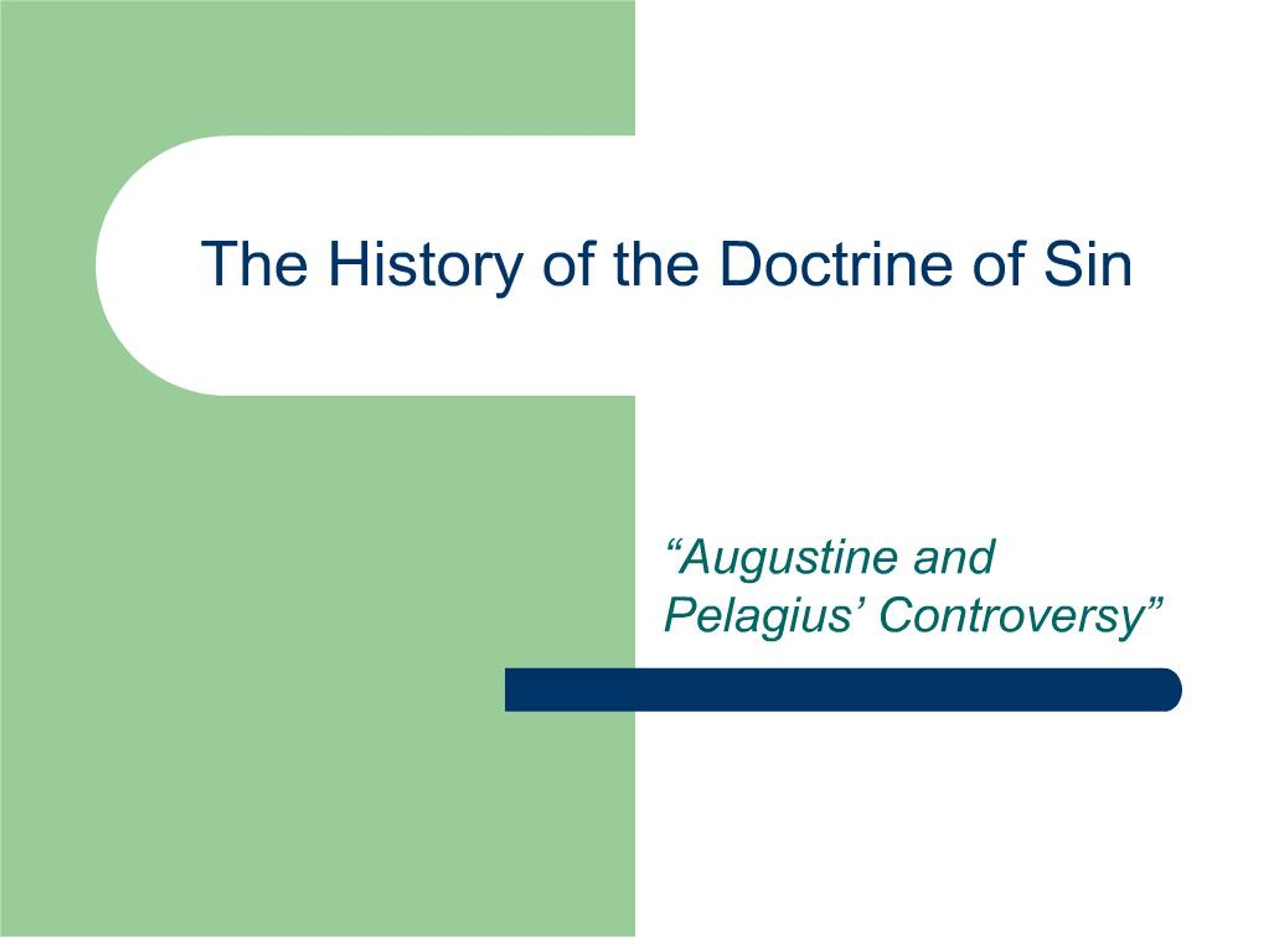 PPT - the history of the doctrine of sin PowerPoint Presentation, free ...