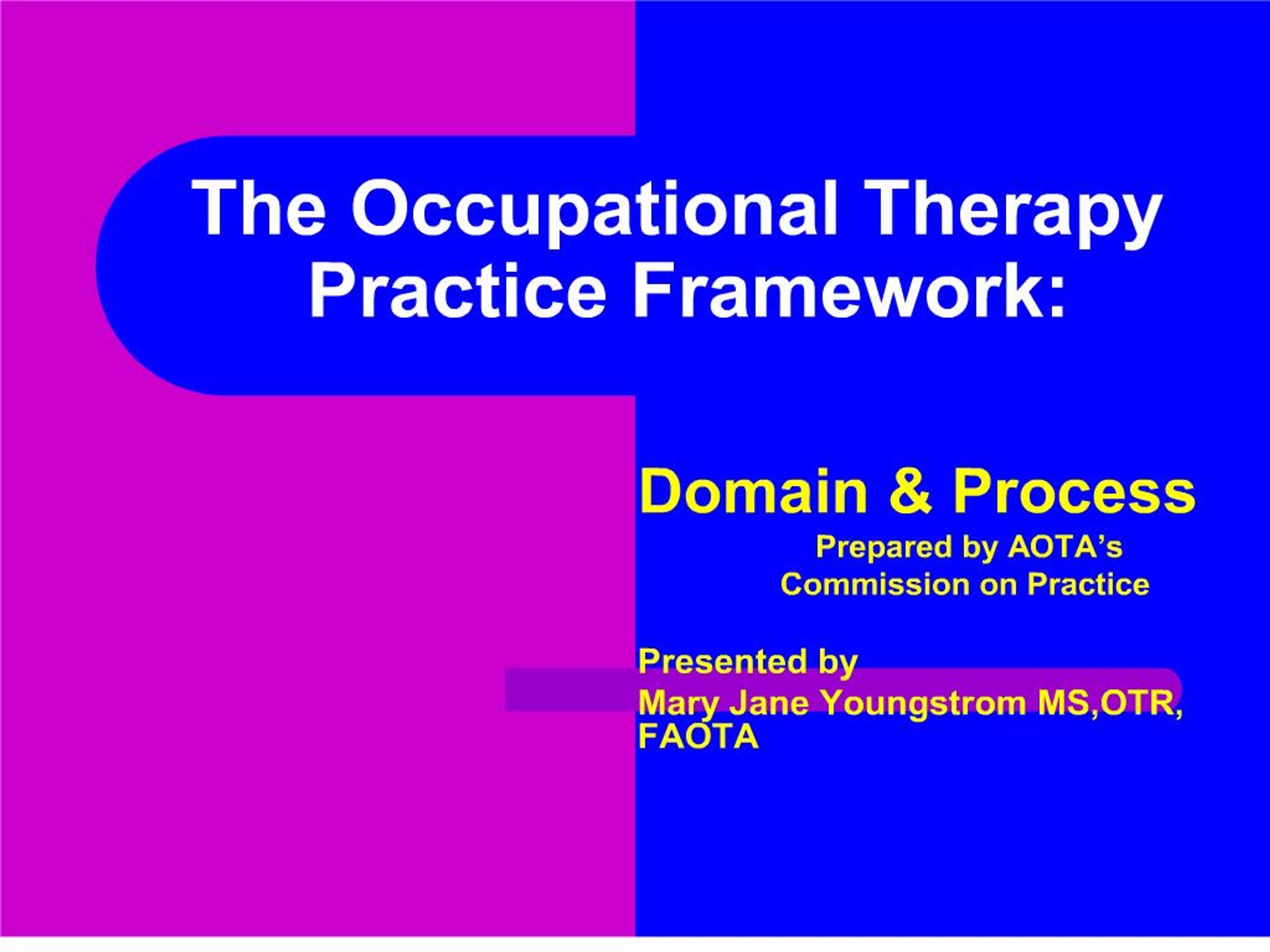 PPT - the occupational therapy practice framework: PowerPoint ...