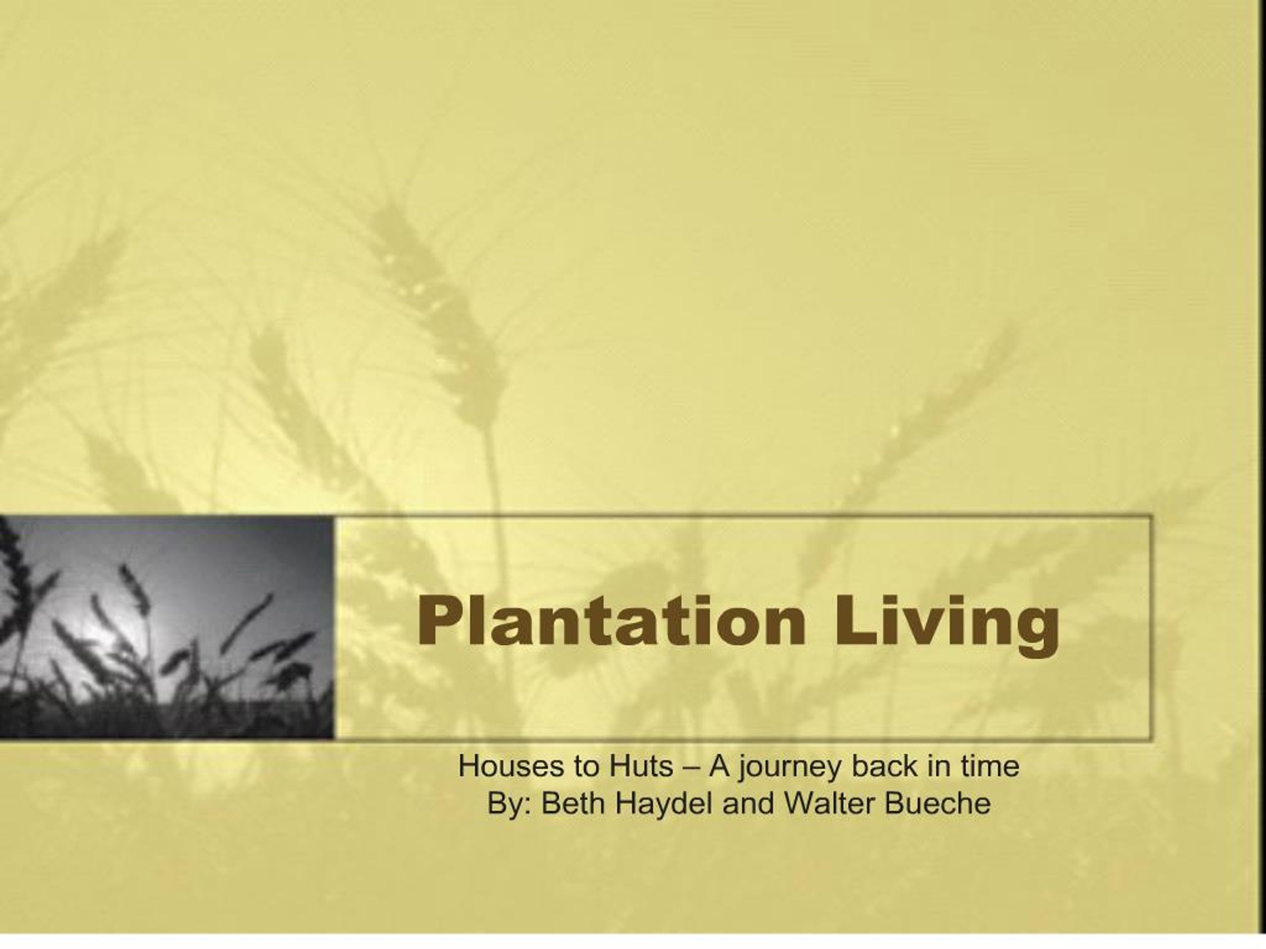 PPT - plantation living PowerPoint Presentation, free download - ID:157931