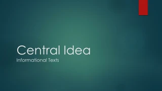 PPT - Theme and Central Idea PowerPoint Presentation, free download ...