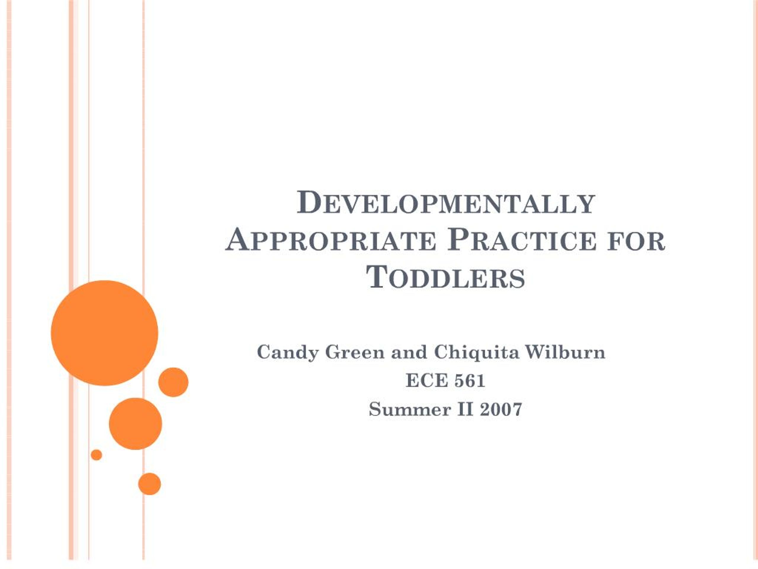 PPT - developmentally appropriate practice for toddlers PowerPoint ...