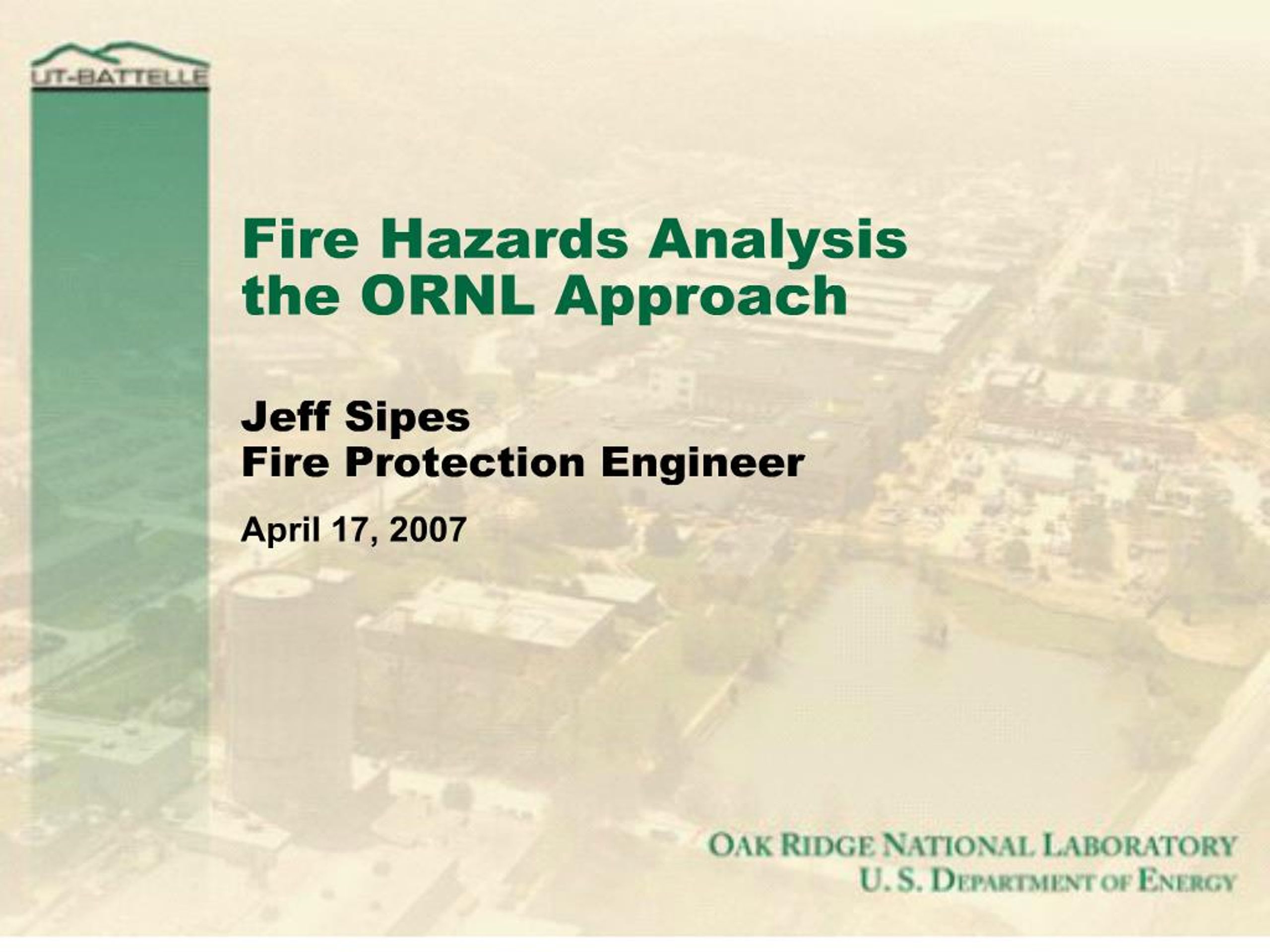 PPT - fire hazards analysis the ornl approach PowerPoint Presentation ...