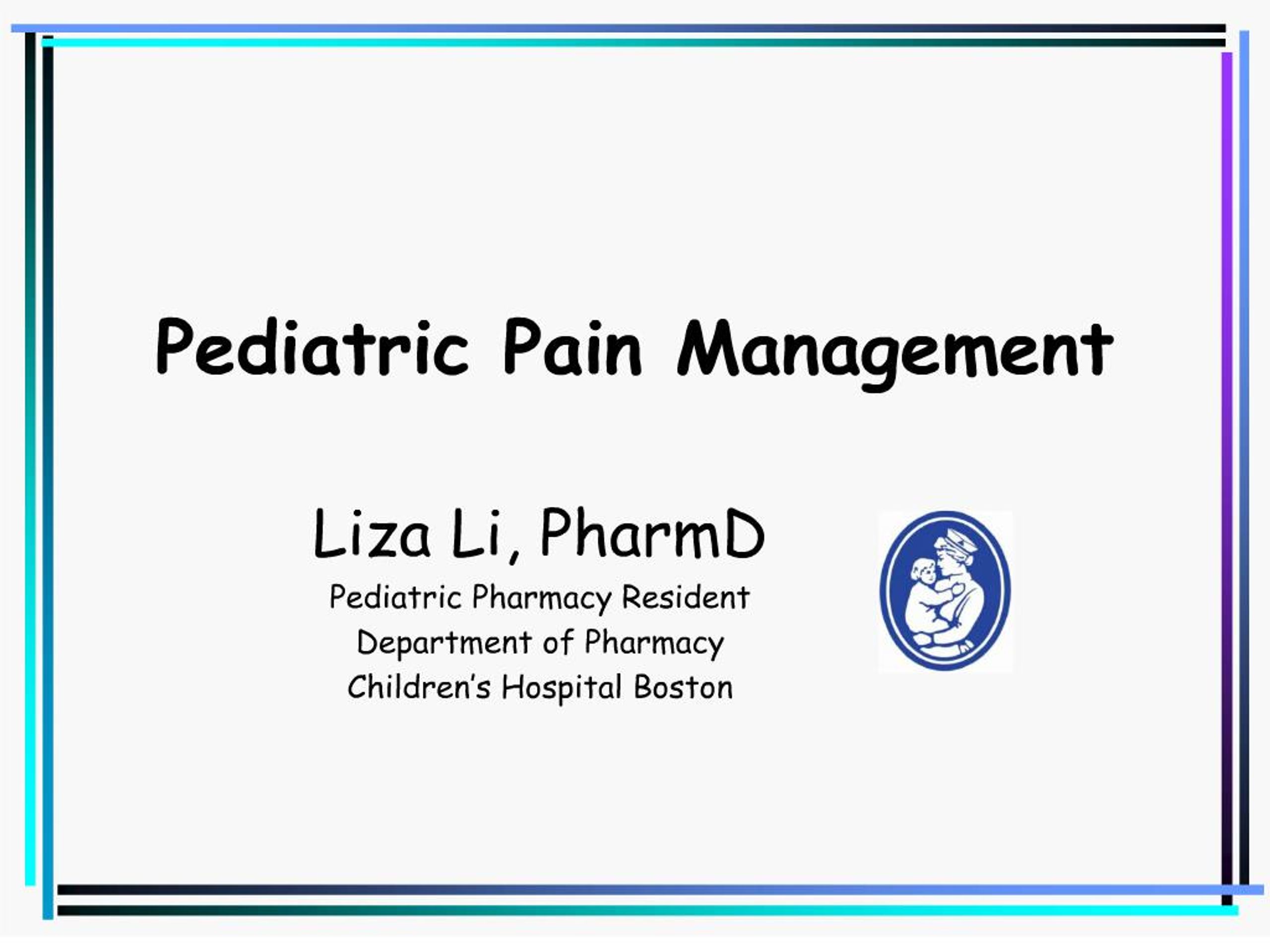 PPT - pediatric pain management PowerPoint Presentation, free download ...