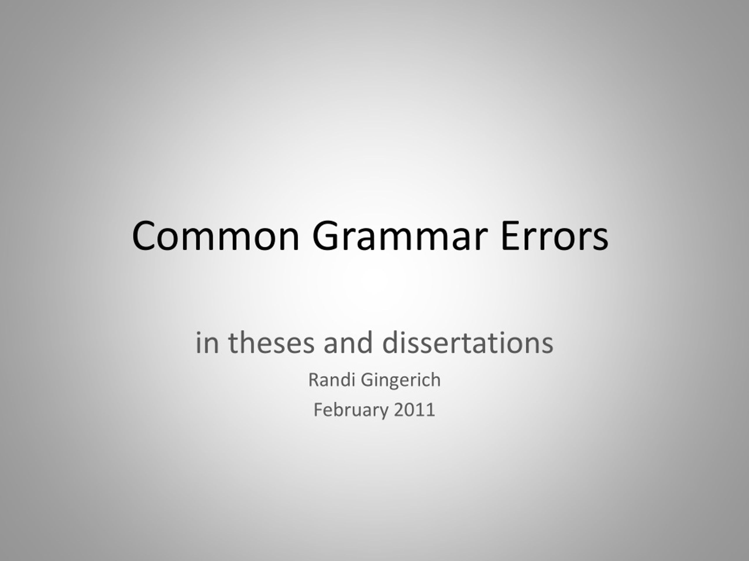 PPT - Common Grammar Errors PowerPoint Presentation, free download - ID ...