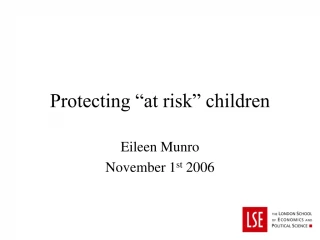 PPT - Children at risk Understanding risk factors PowerPoint ...