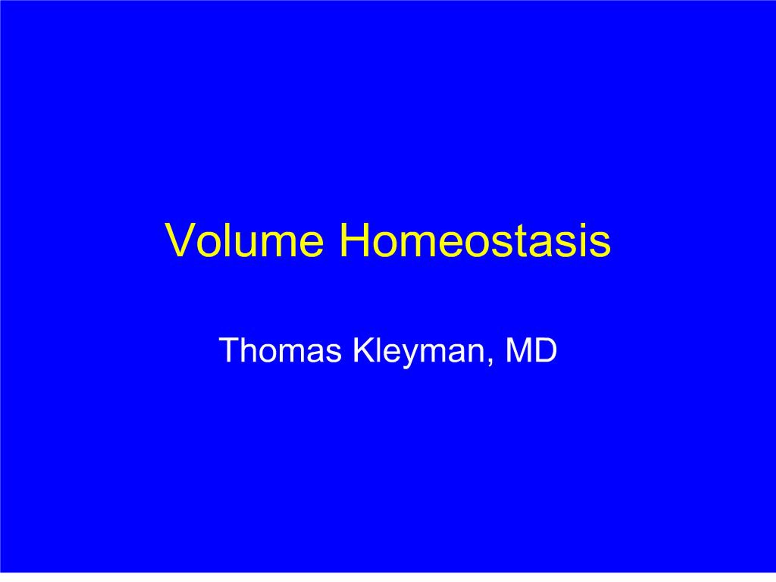 PPT - volume homeostasis PowerPoint Presentation, free download - ID:164555