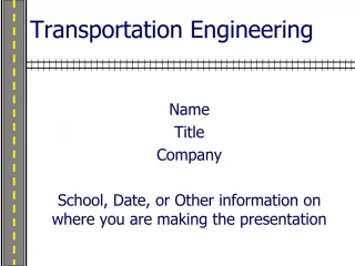 PPT - Introduction to Transportation Engineering PowerPoint ...