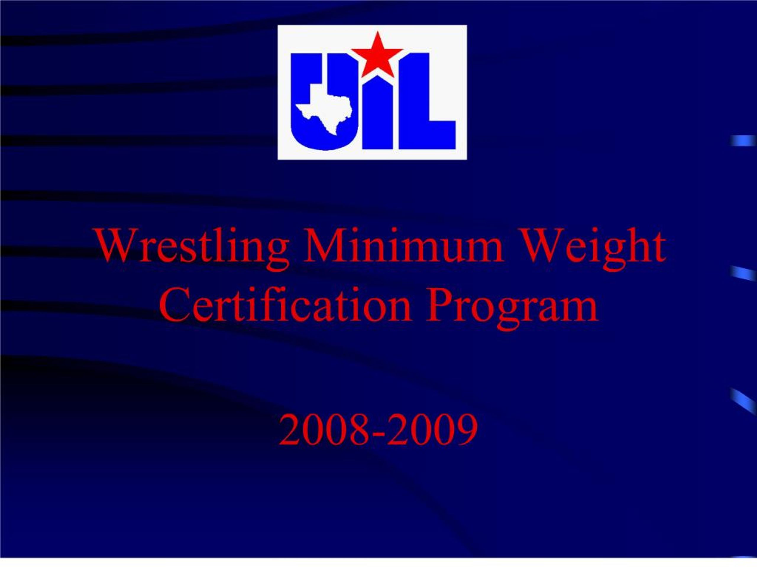 PPT - Wrestling Minimum Weight Certification Program PowerPoint ...