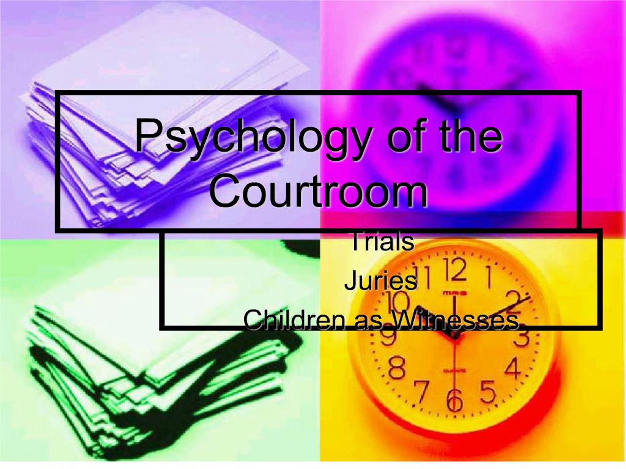 PPT - Psychology of the Courtroom PowerPoint Presentation, free ...