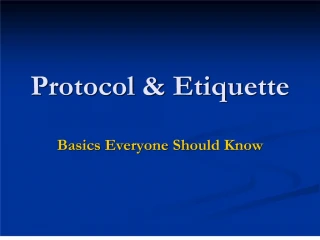 PPT - Church Protocol and Etiquette PowerPoint Presentation, free ...