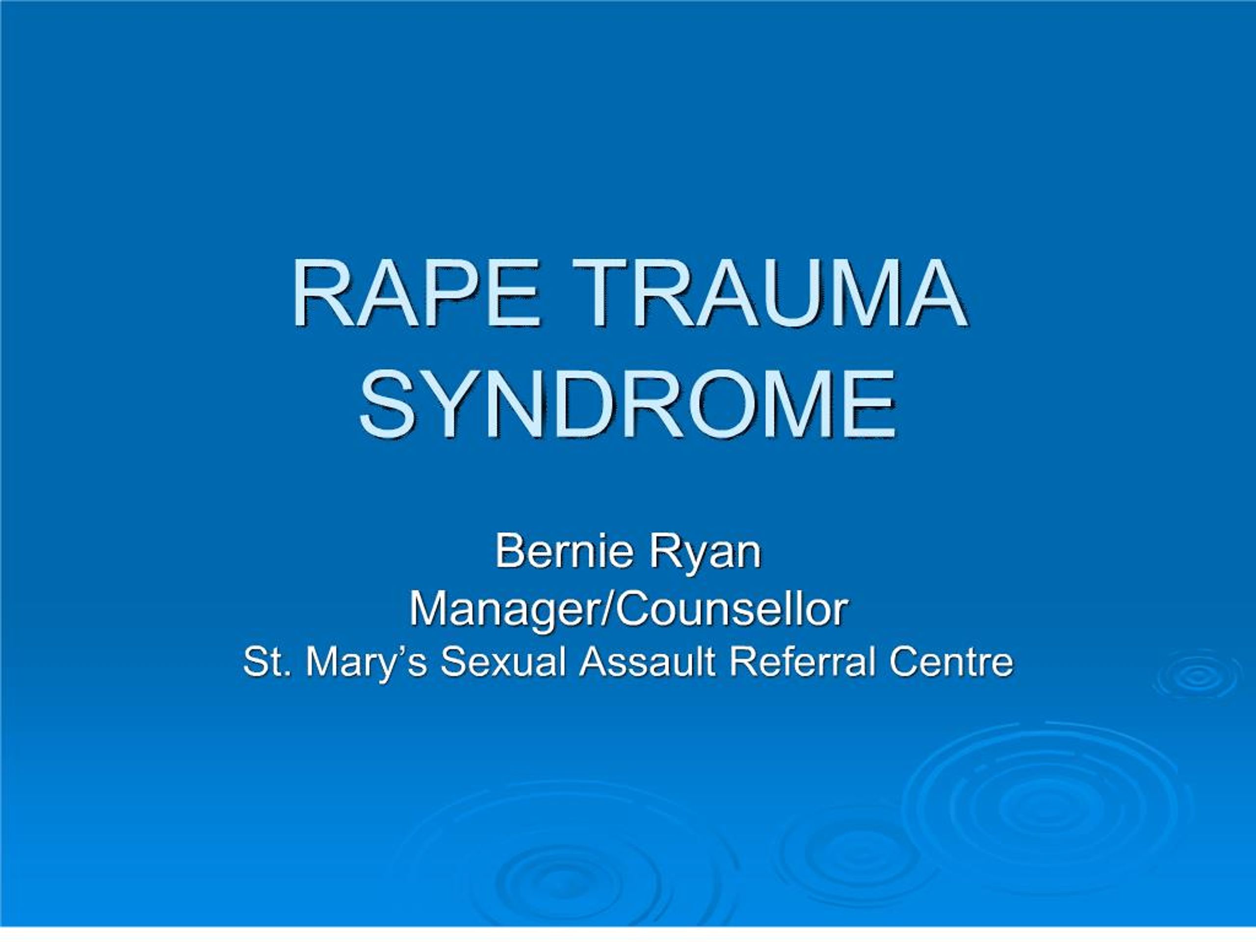 PPT - RAPE TRAUMA SYNDROME PowerPoint Presentation, free download - ID ...