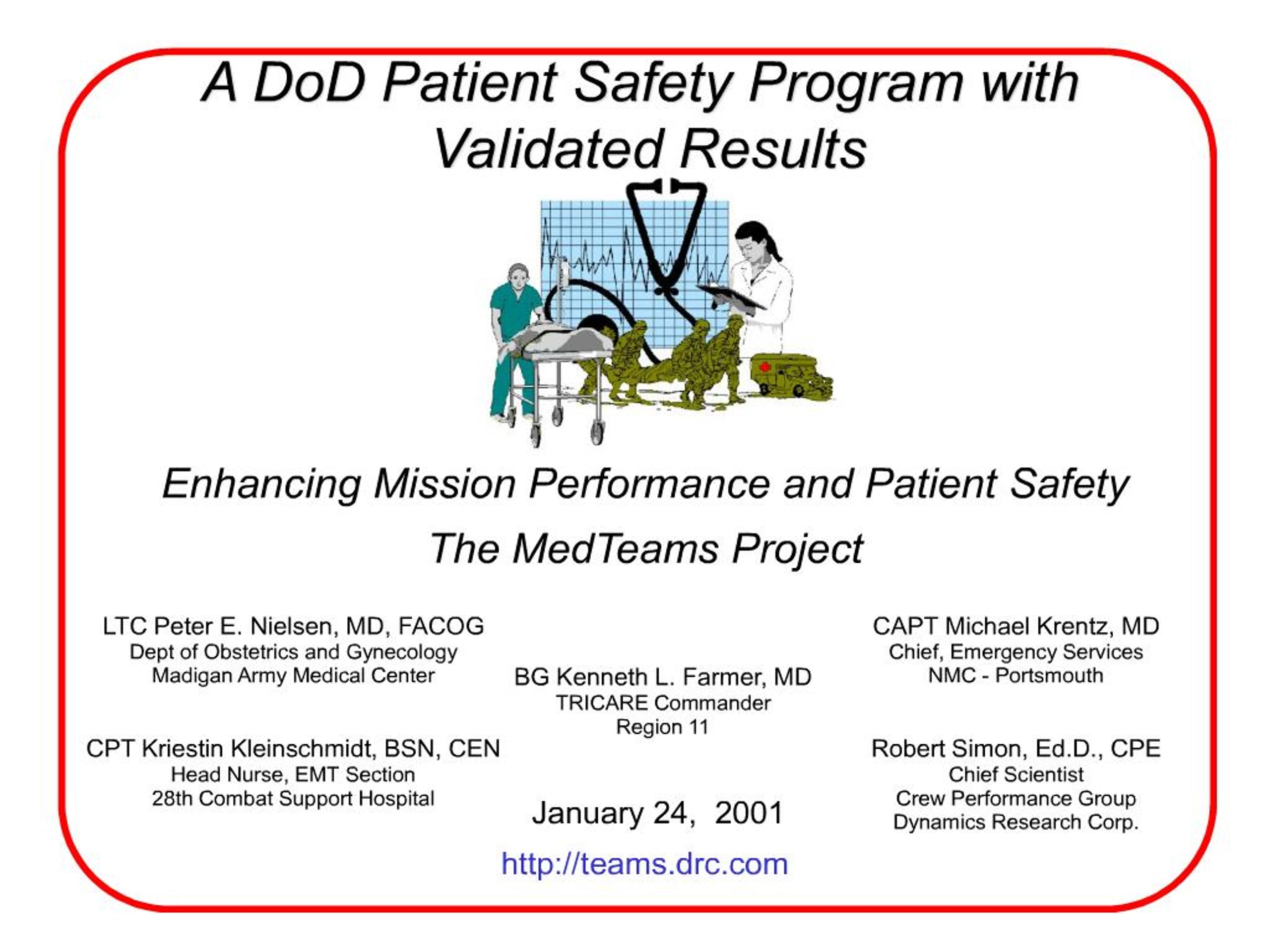 PPT - A DoD Patient Safety Program with Validated Results PowerPoint ...