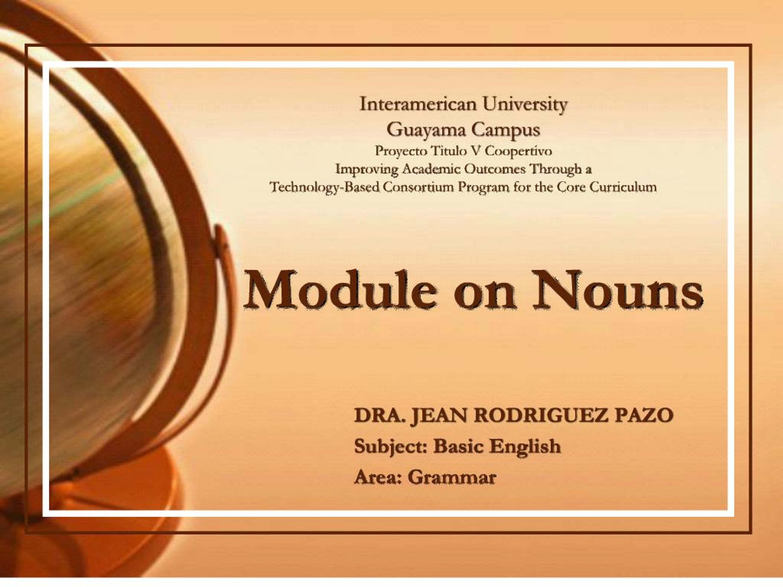 PPT - Module on Nouns PowerPoint Presentation, free download - ID:174406