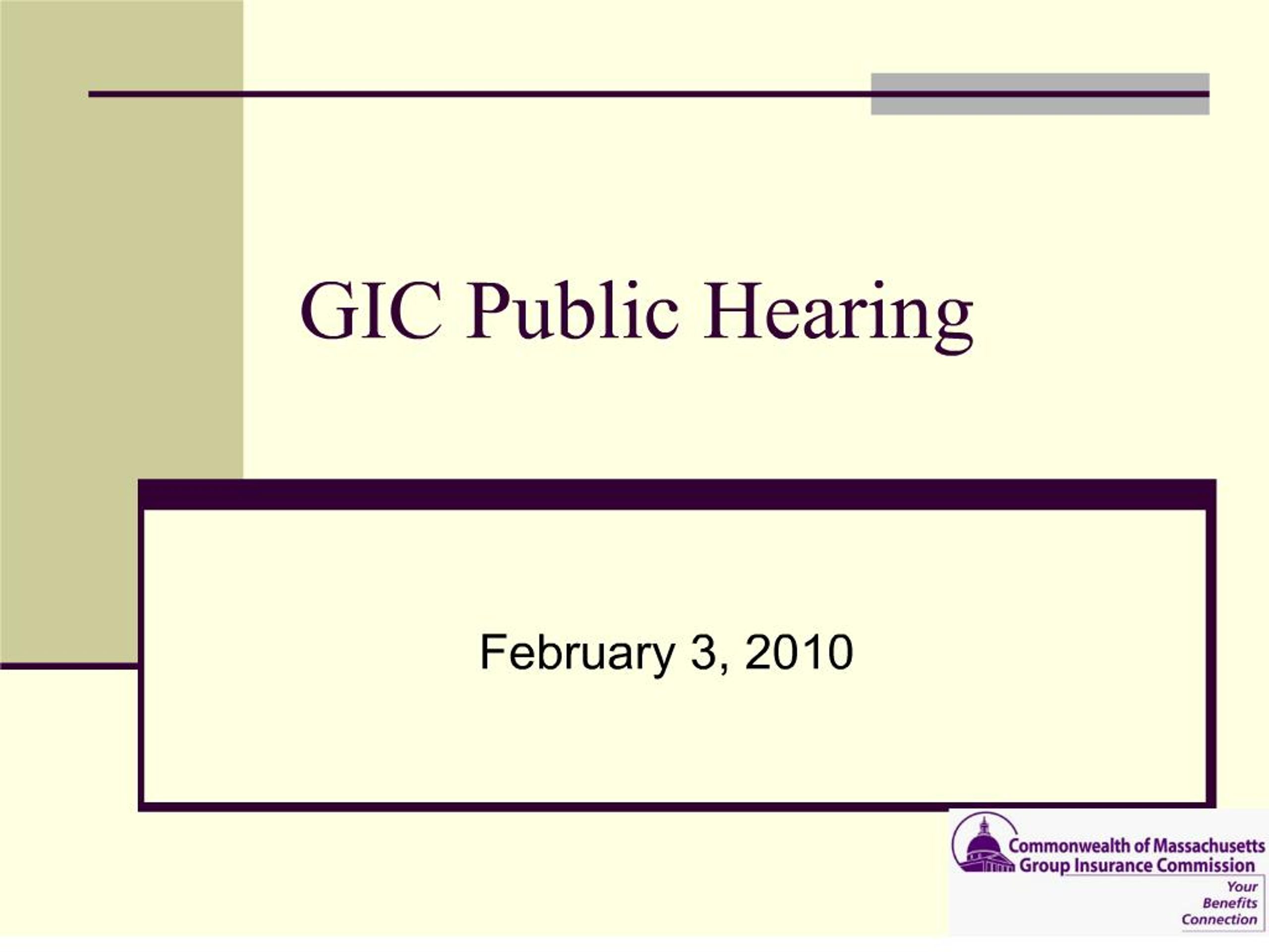 PPT - GIC Public Hearing PowerPoint Presentation, free download - ID:176415