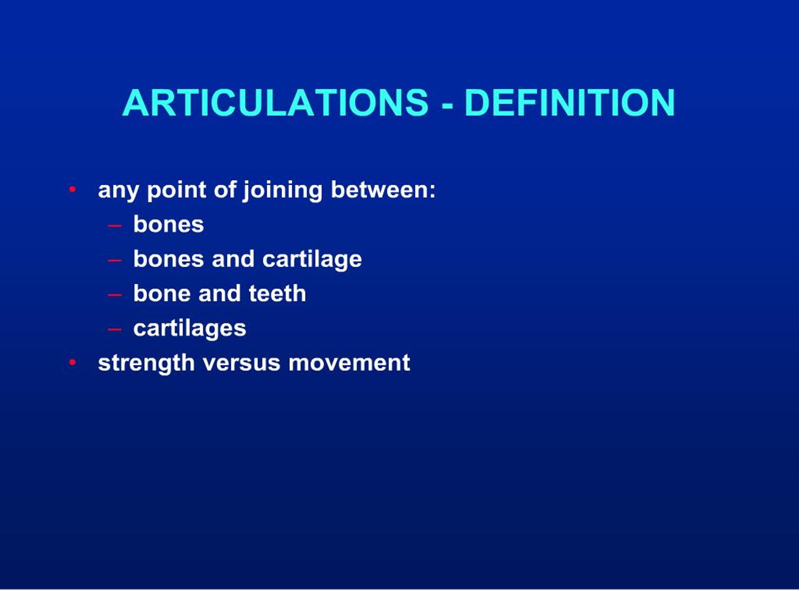 PPT - ARTICULATIONS - DEFINITION PowerPoint Presentation, free download ...