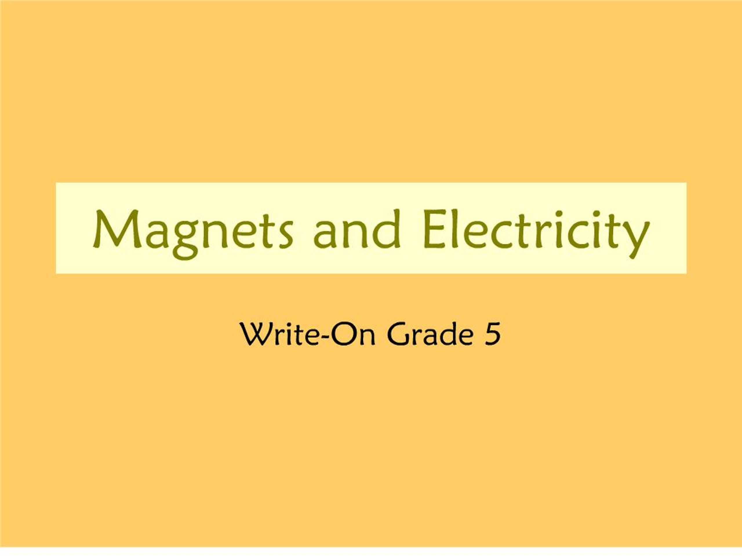 PPT - Magnets and Electricity PowerPoint Presentation, free download ...