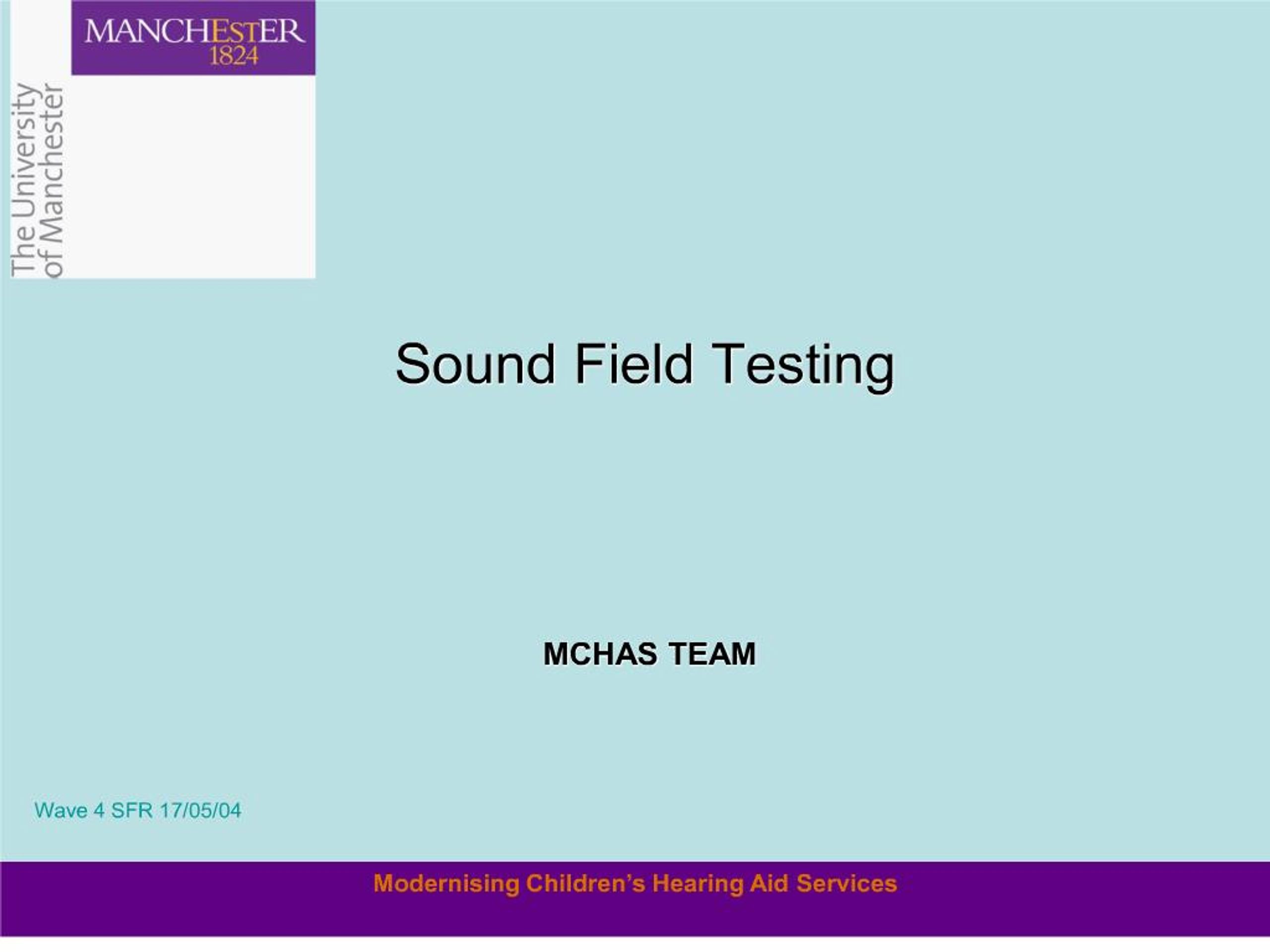 PPT - Sound Field Testing PowerPoint Presentation, free download - ID ...