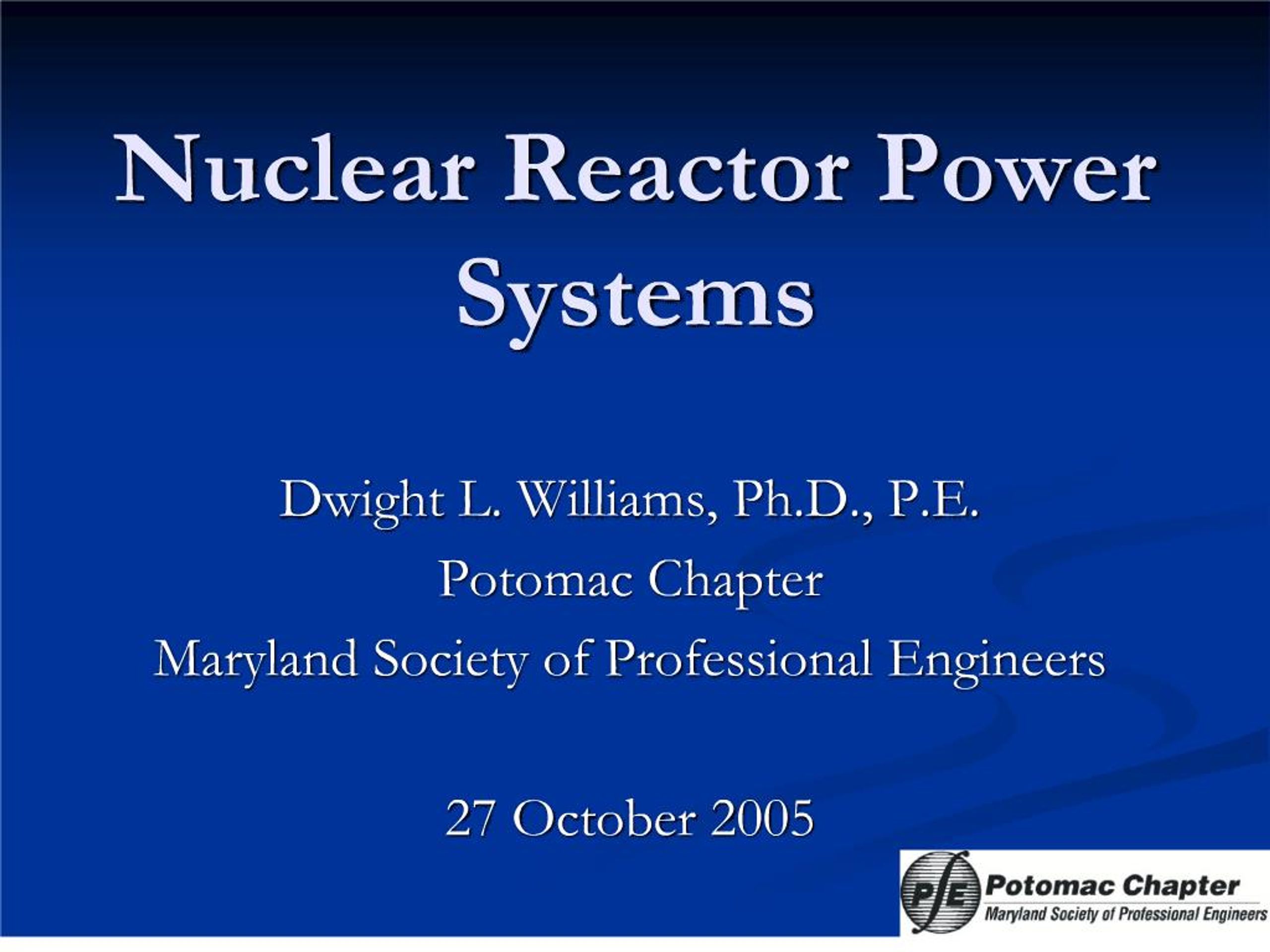 PPT - Nuclear Reactor Power Systems PowerPoint Presentation, free ...