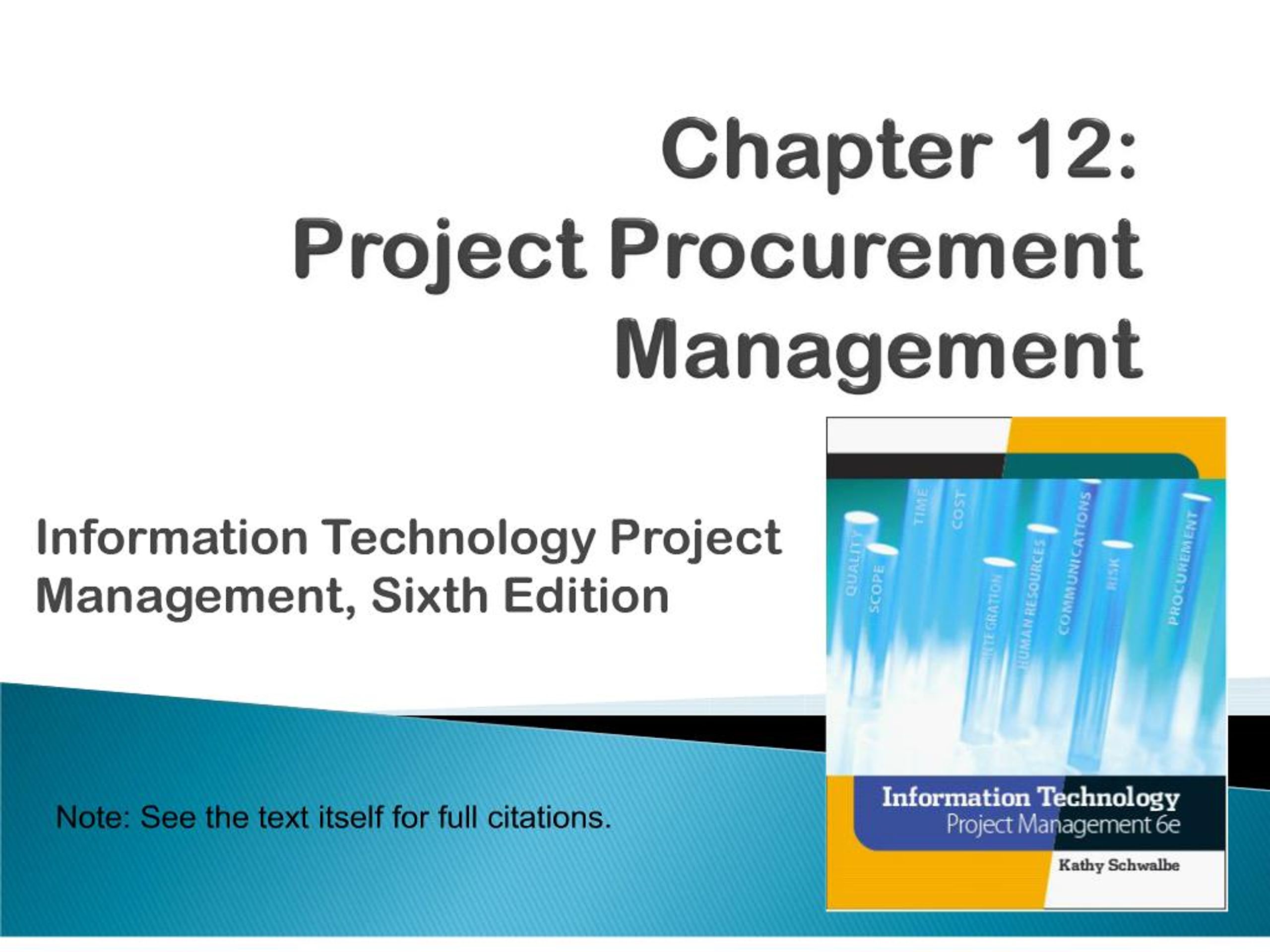 PPT - Chapter 12: Project Procurement Management PowerPoint ...