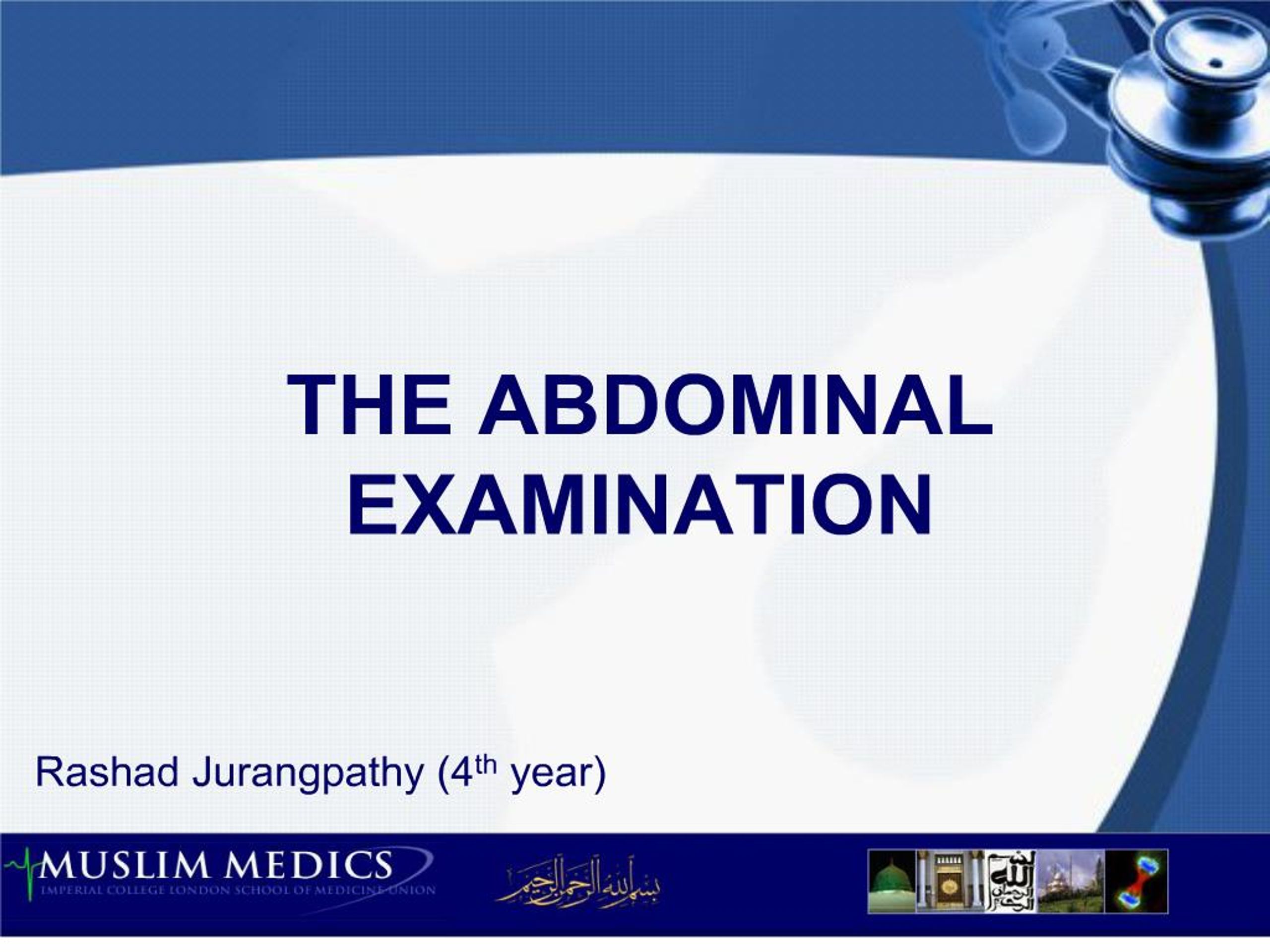 PPT - THE ABDOMINAL EXAMINATION PowerPoint Presentation, free download ...
