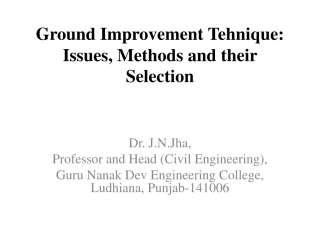 PPT - GROUND IMPROVEMENT TECHNIQUES PowerPoint Presentation, free ...