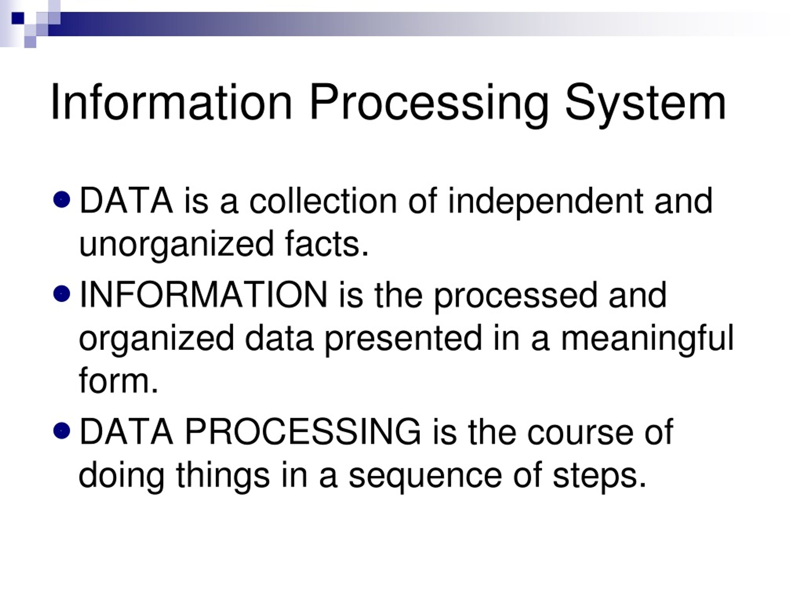 PPT - Information Processing System PowerPoint Presentation, free ...