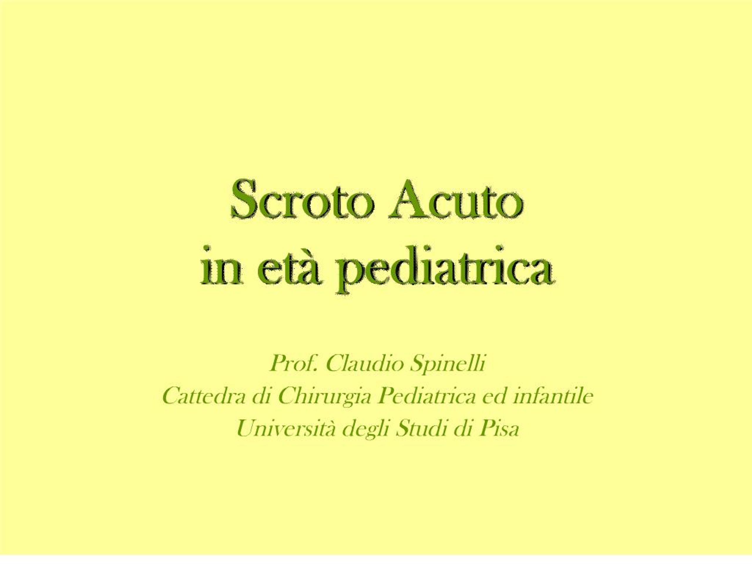 PPT - Scroto Acuto in et pediatrica PowerPoint Presentation, free ...