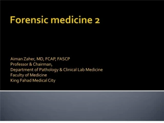 PPT - Forensic Medicine PowerPoint Presentation, free download - ID:9066770