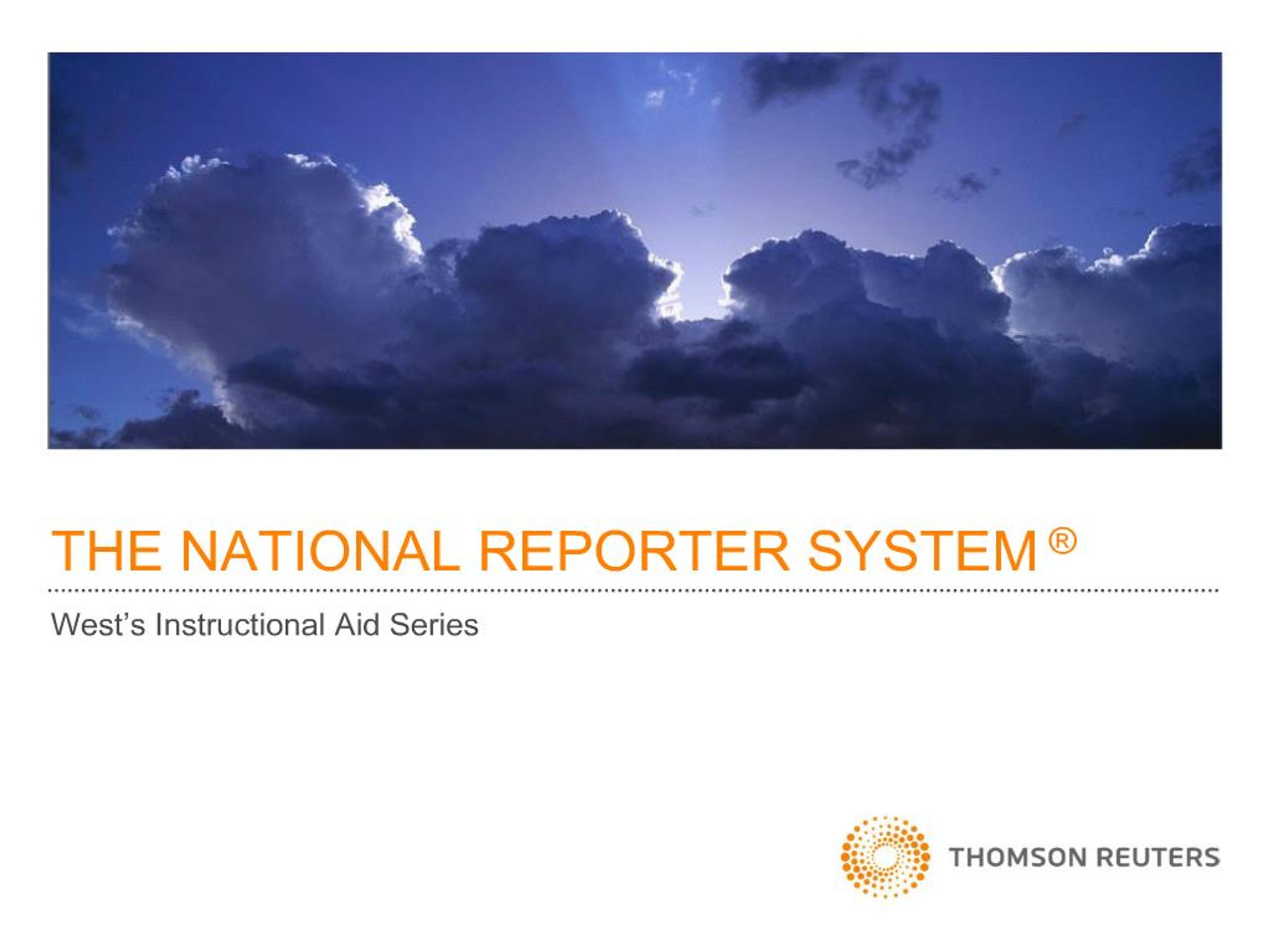 PPT - THE NATIONAL REPORTER SYSTEM PowerPoint Presentation, free ...