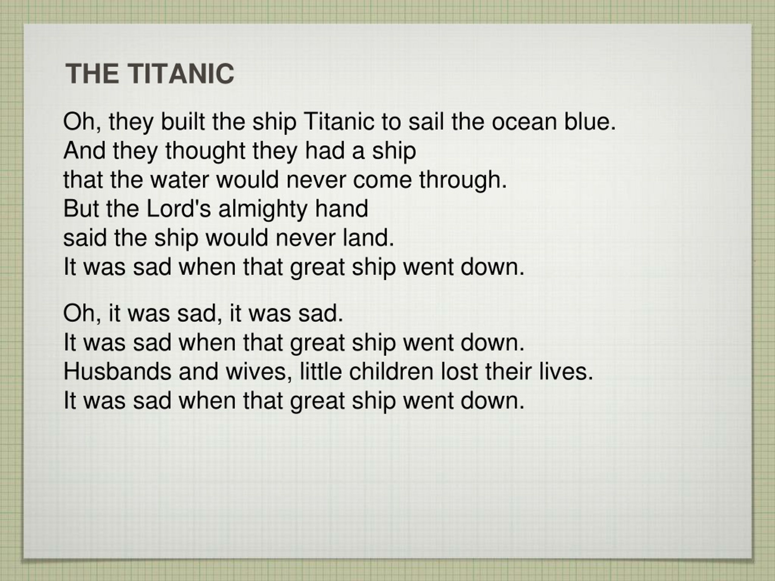 PPT - THE TITANIC PowerPoint Presentation, free download - ID:19072