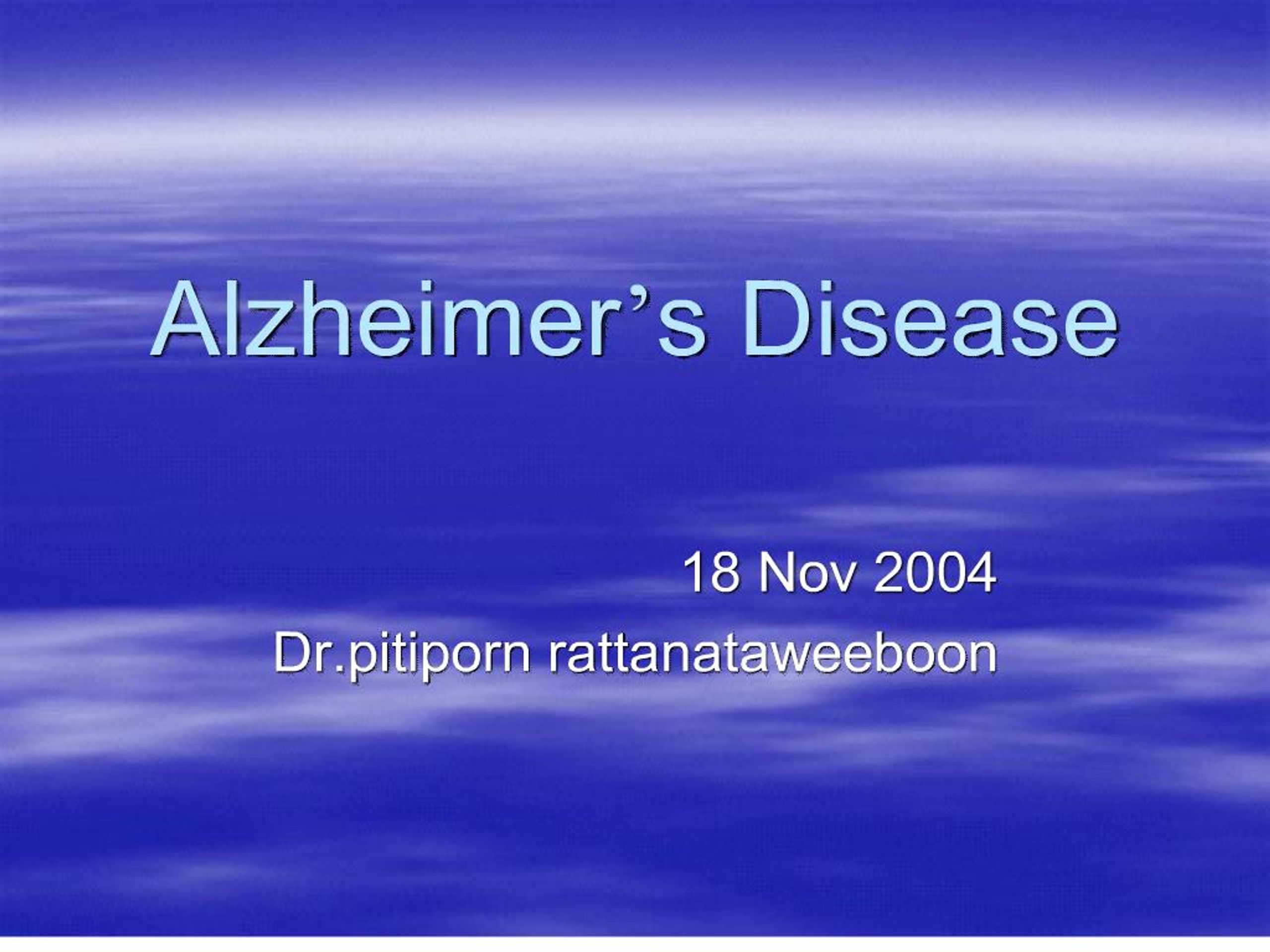 PPT - Alzheimer s Disease PowerPoint Presentation, free download - ID ...