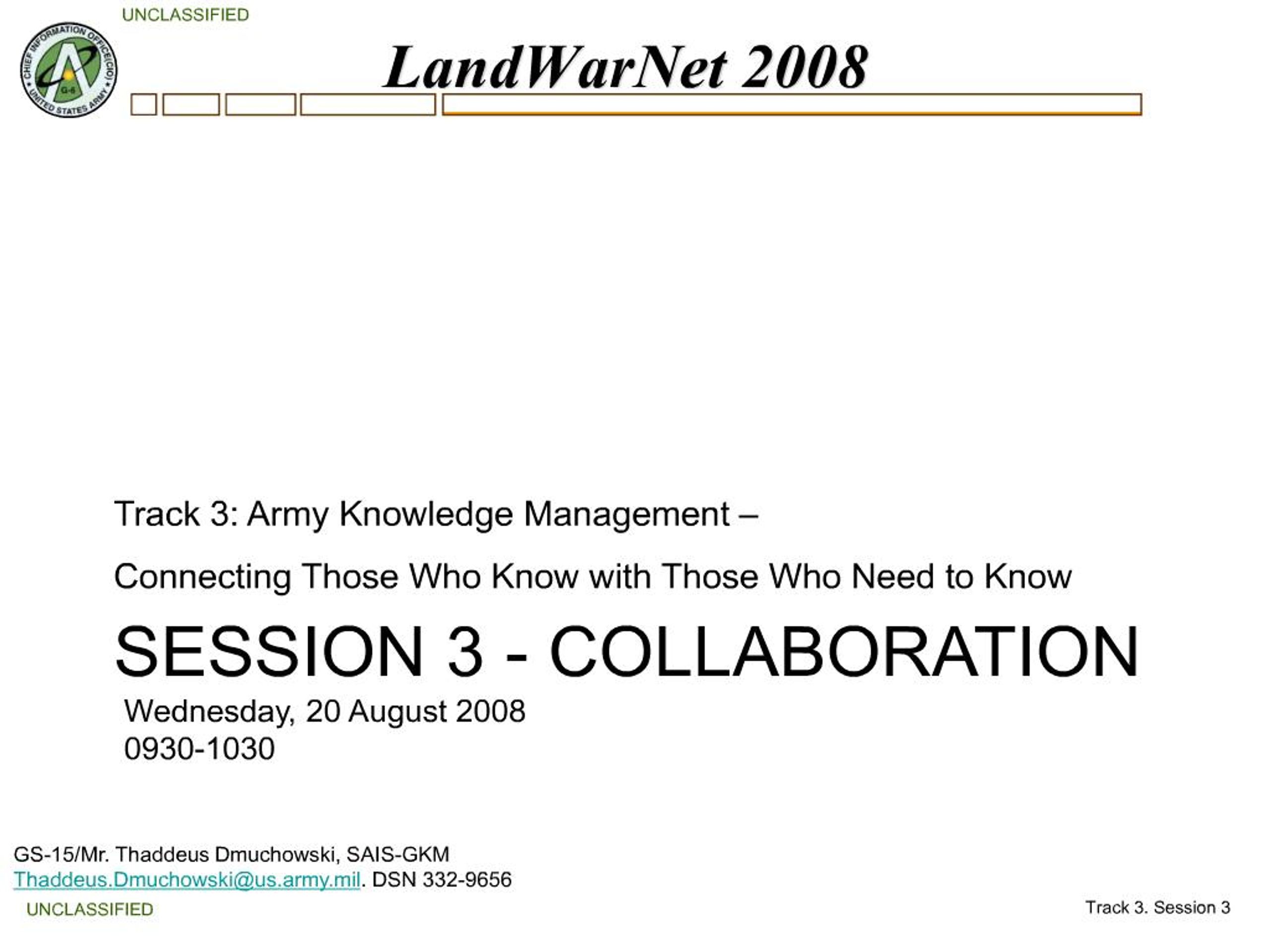 PPT - LandWarNet 2008 PowerPoint Presentation, free download - ID:195094