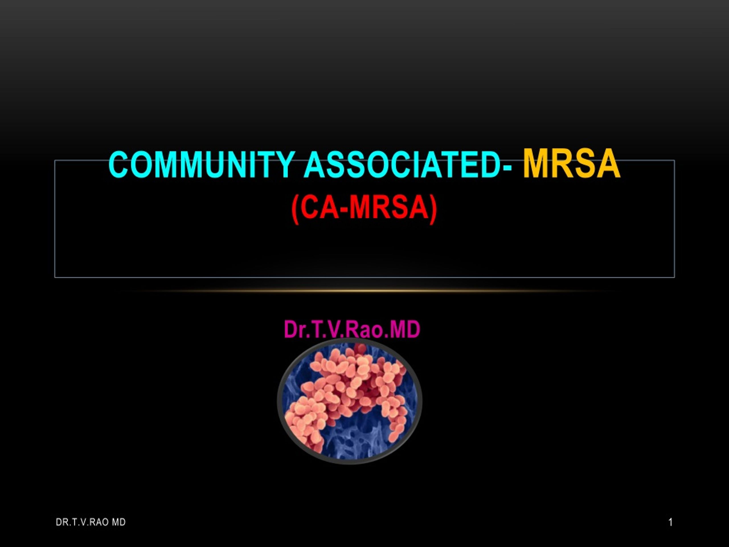 PPT - Community Associated MRSA, CA-MRSA PowerPoint Presentation, free ...