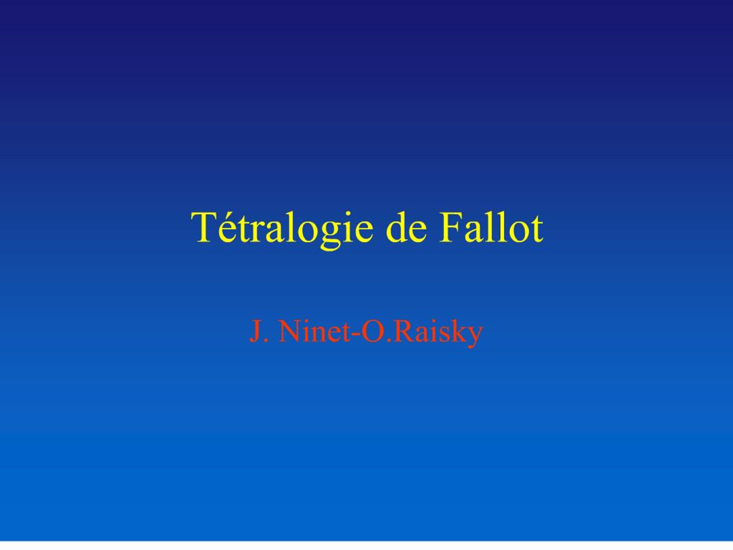 PPT - T tralogie de Fallot PowerPoint Presentation, free download - ID ...