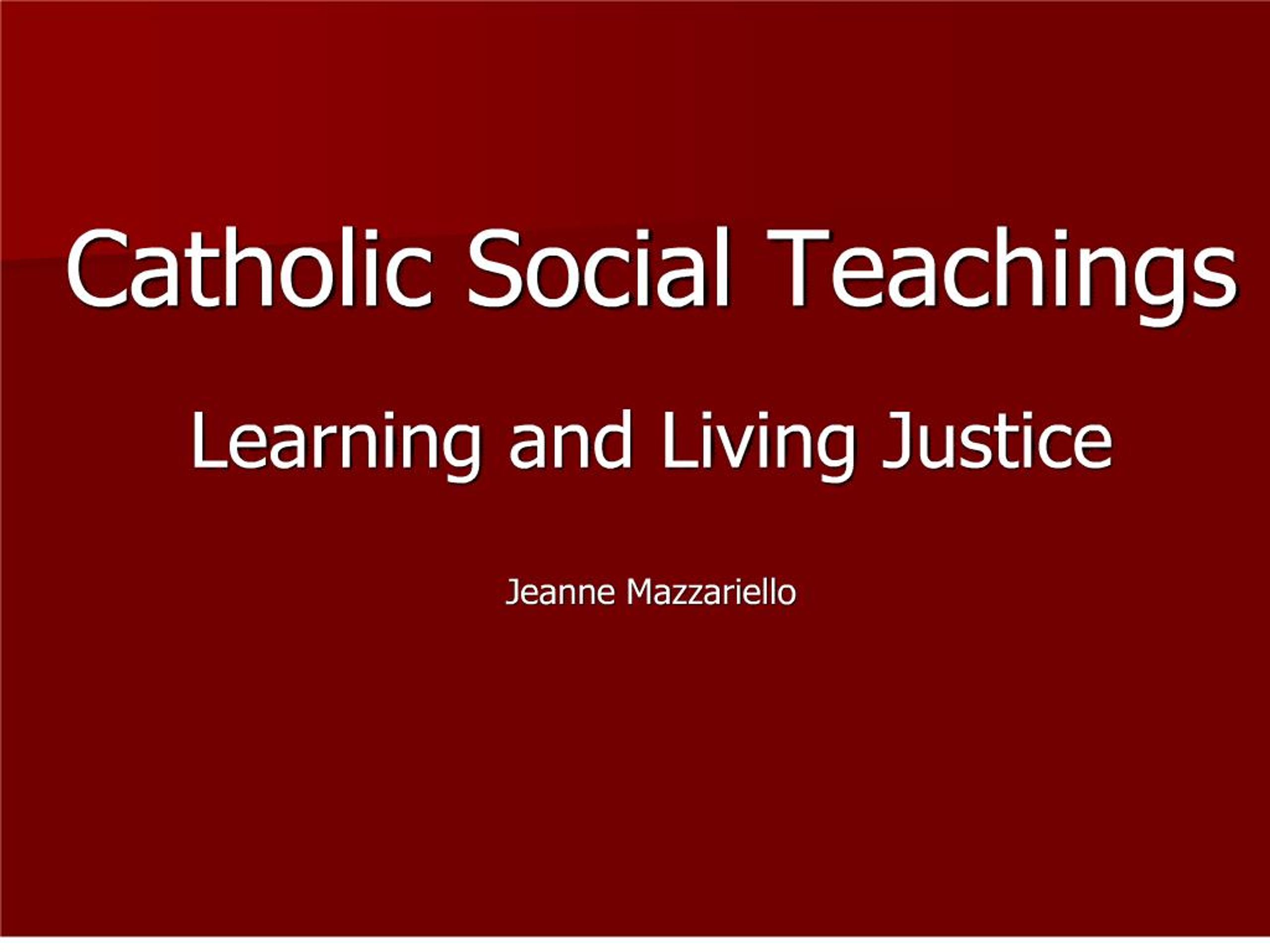 PPT - Wheel of Justice: Catholic Social Justice Themes PowerPoint ...