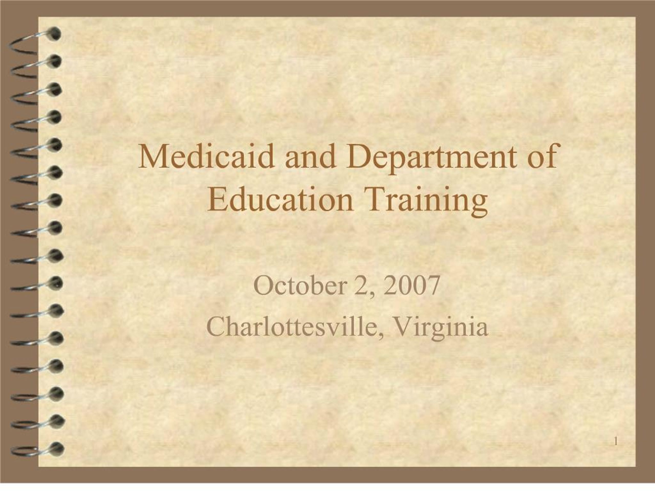 PPT - Medicaid and Department of Education Training PowerPoint ...