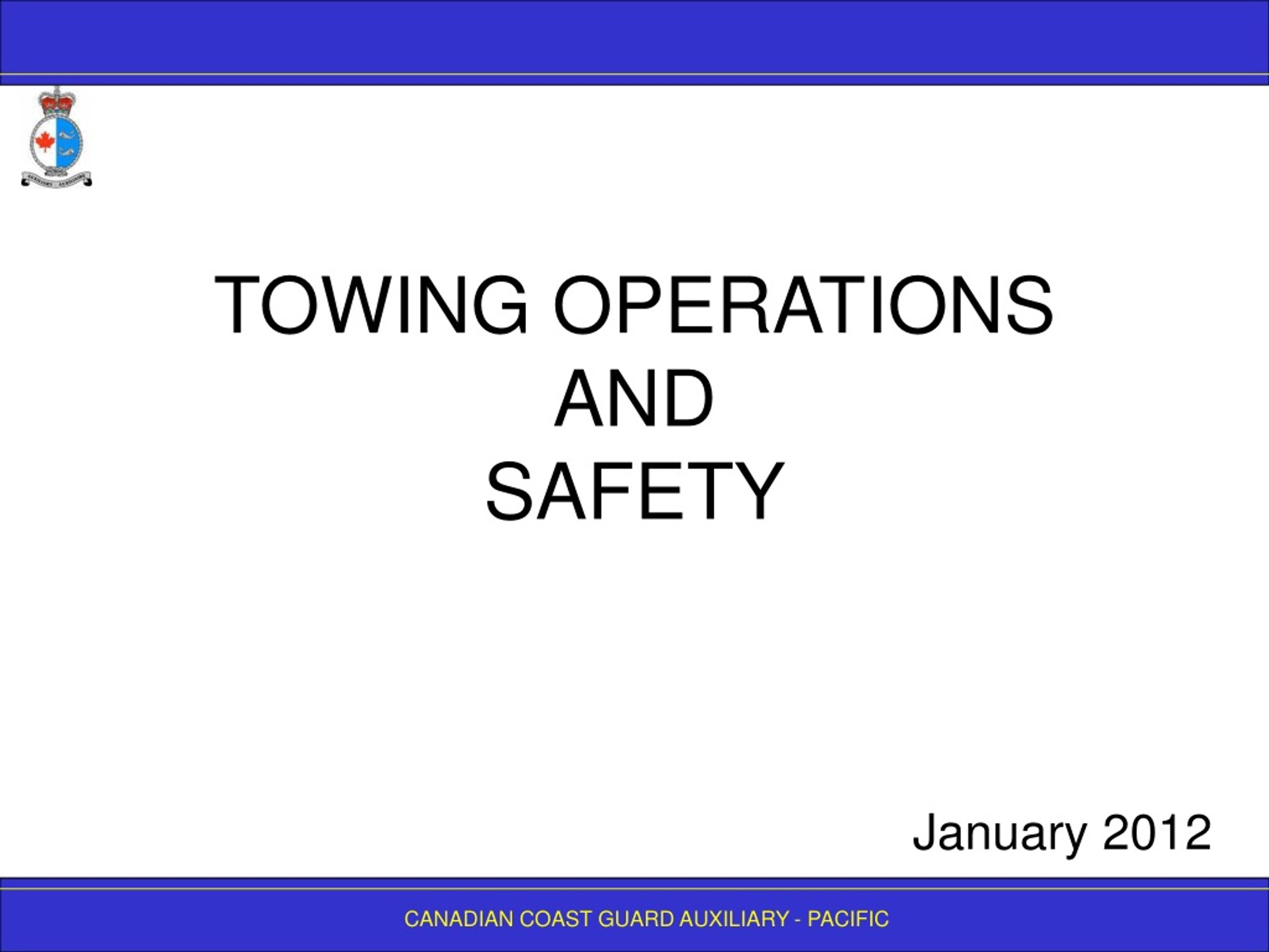 PPT - TOWING OPERATIONS AND SAFETY PowerPoint Presentation, free ...