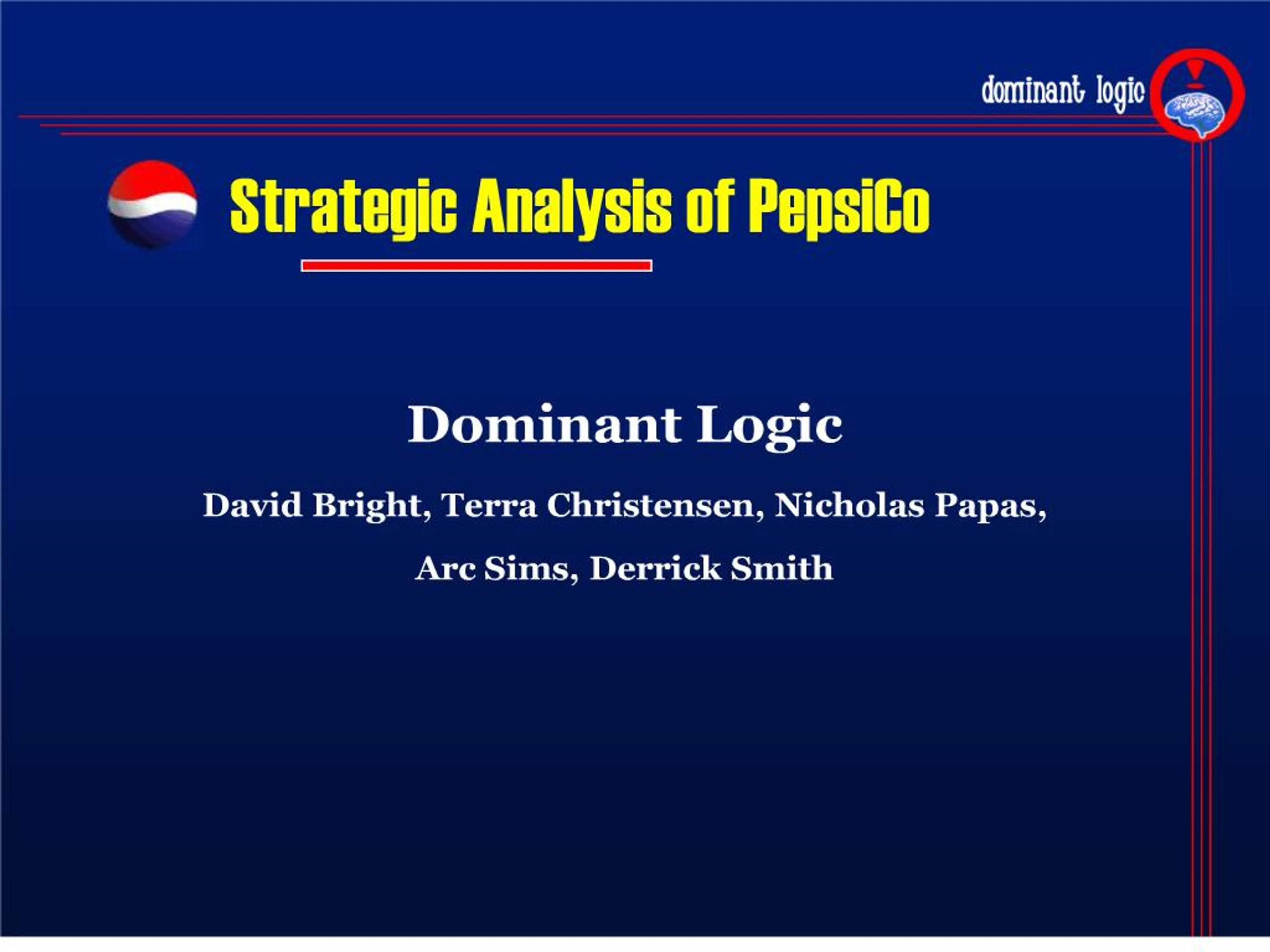PPT - Strategic Analysis of PepsiCo PowerPoint Presentation, free ...