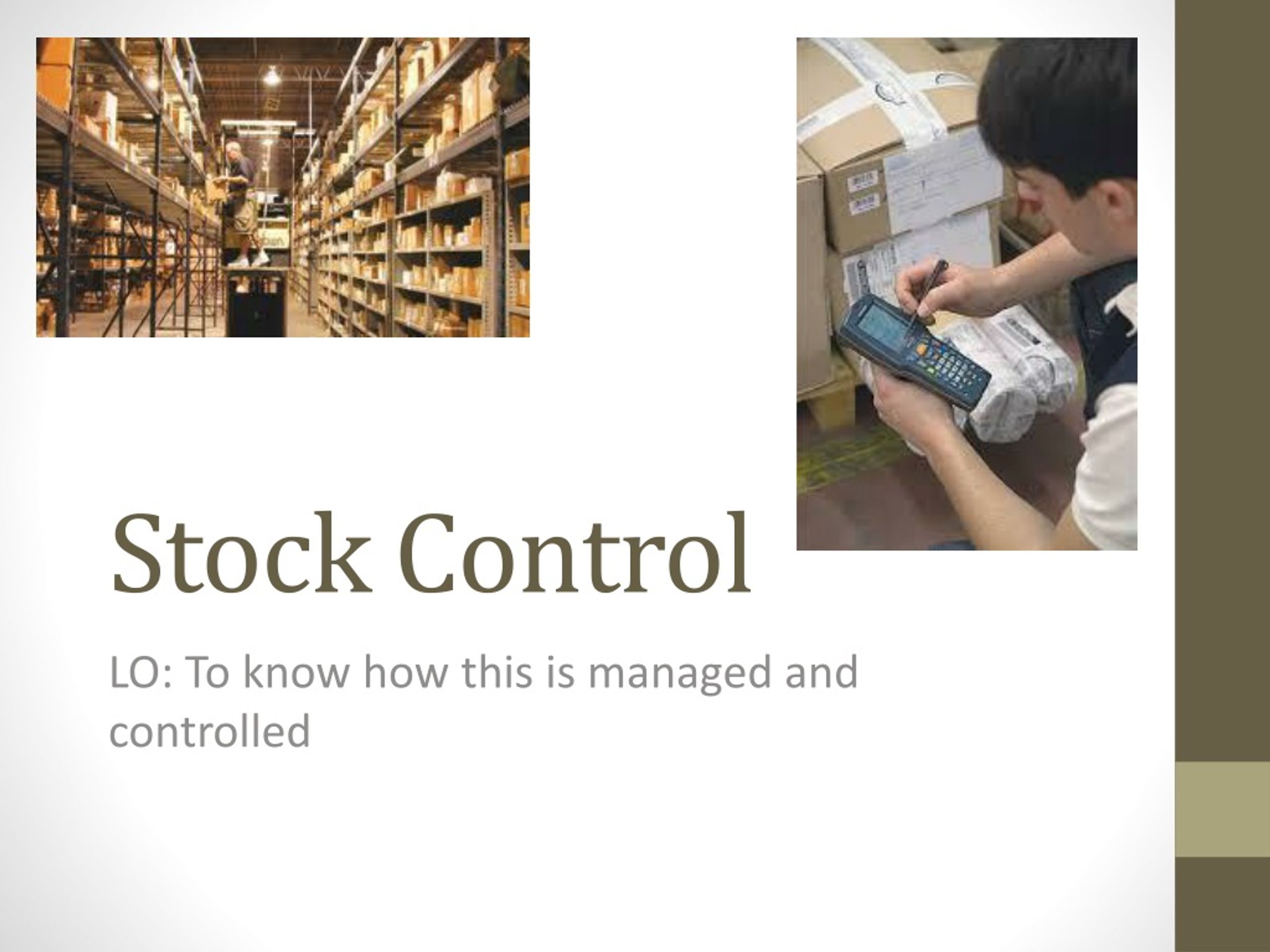 PPT - Stock Control PowerPoint Presentation, free download - ID:203585