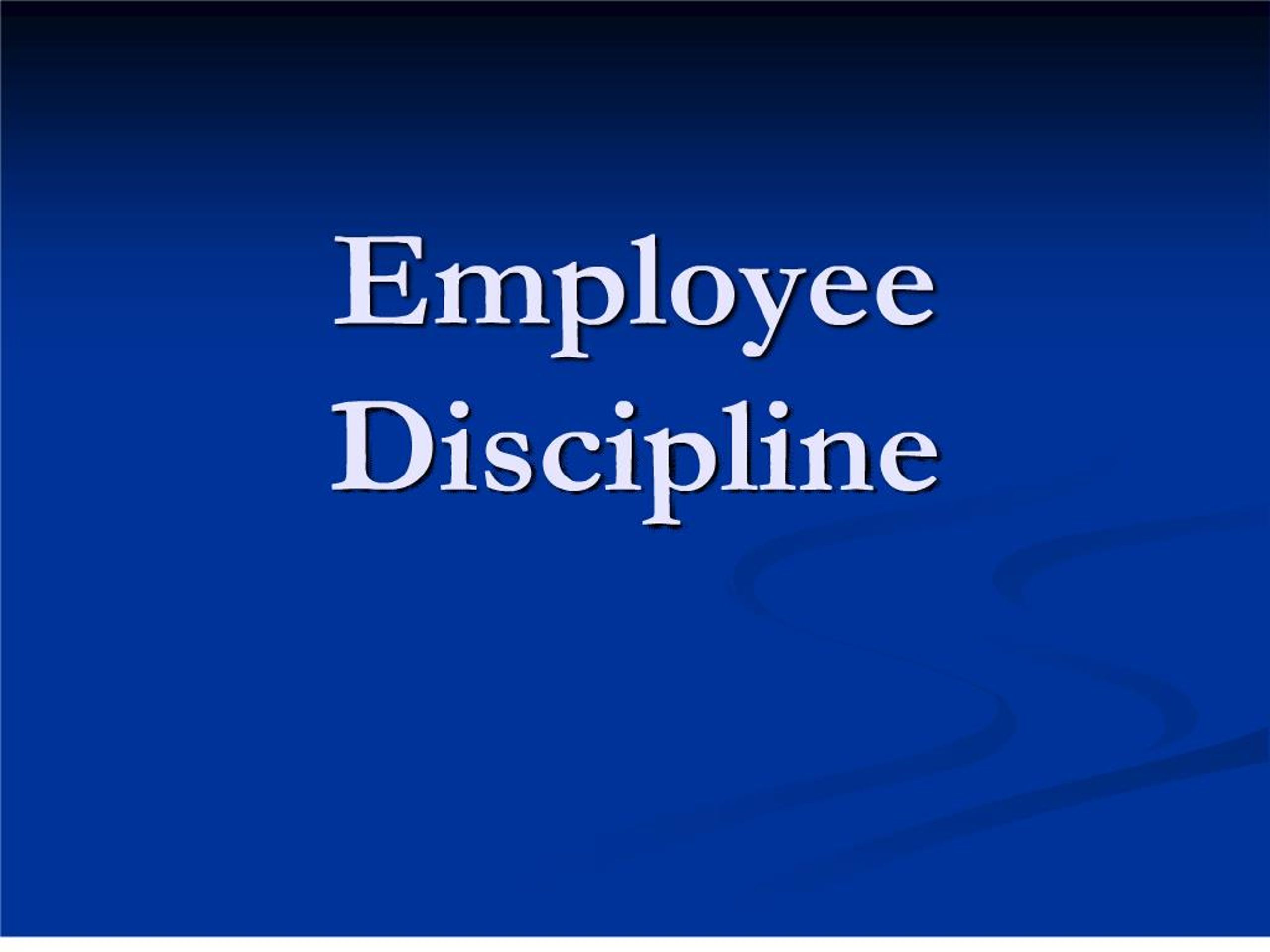 PPT - Employee Discipline PowerPoint Presentation, free download - ID ...