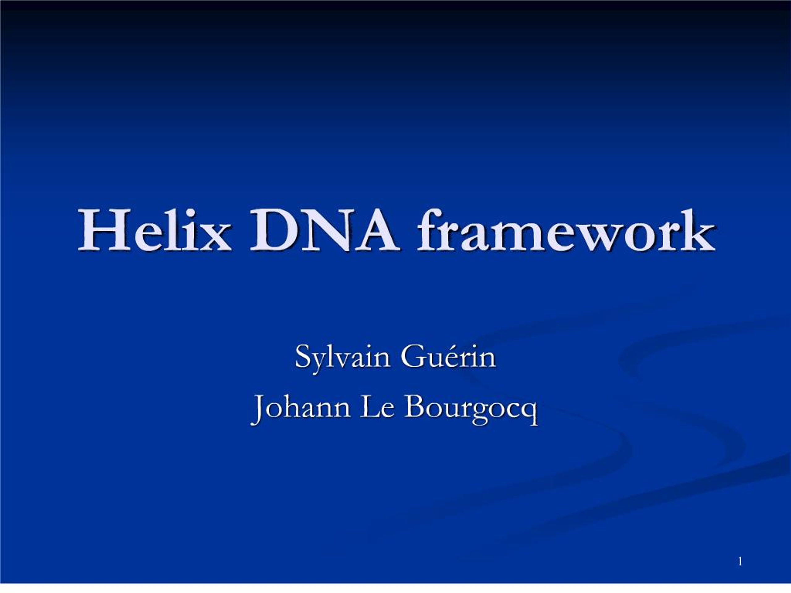 PPT - Helix DNA framework PowerPoint Presentation, free download - ID ...