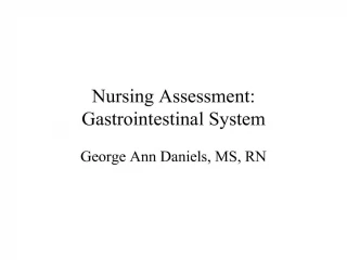 PPT - Nursing Assessment of the Gastrointestinal System PowerPoint ...