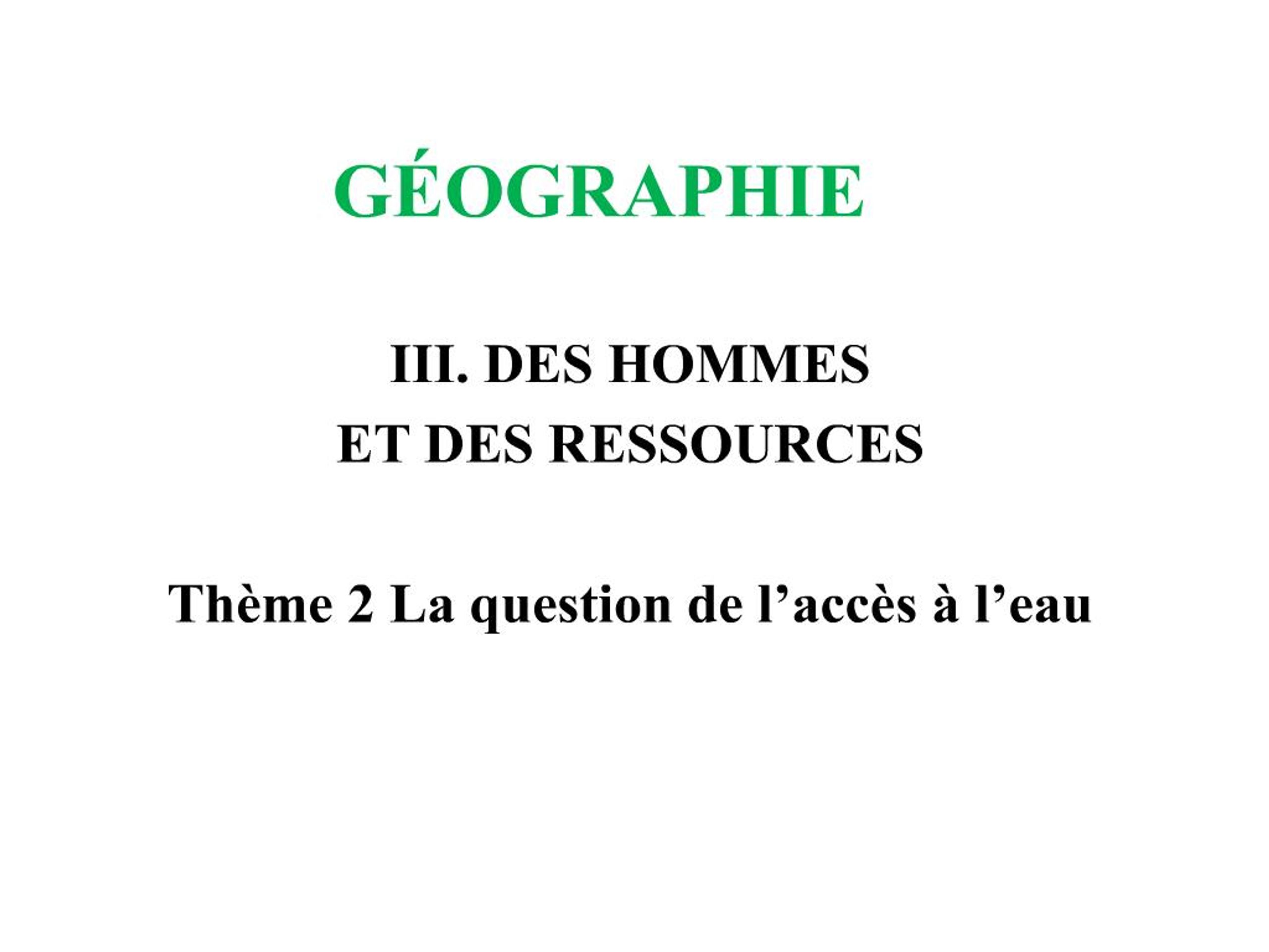 PPT - G OGRAPHIE PowerPoint Presentation, free download - ID:206364