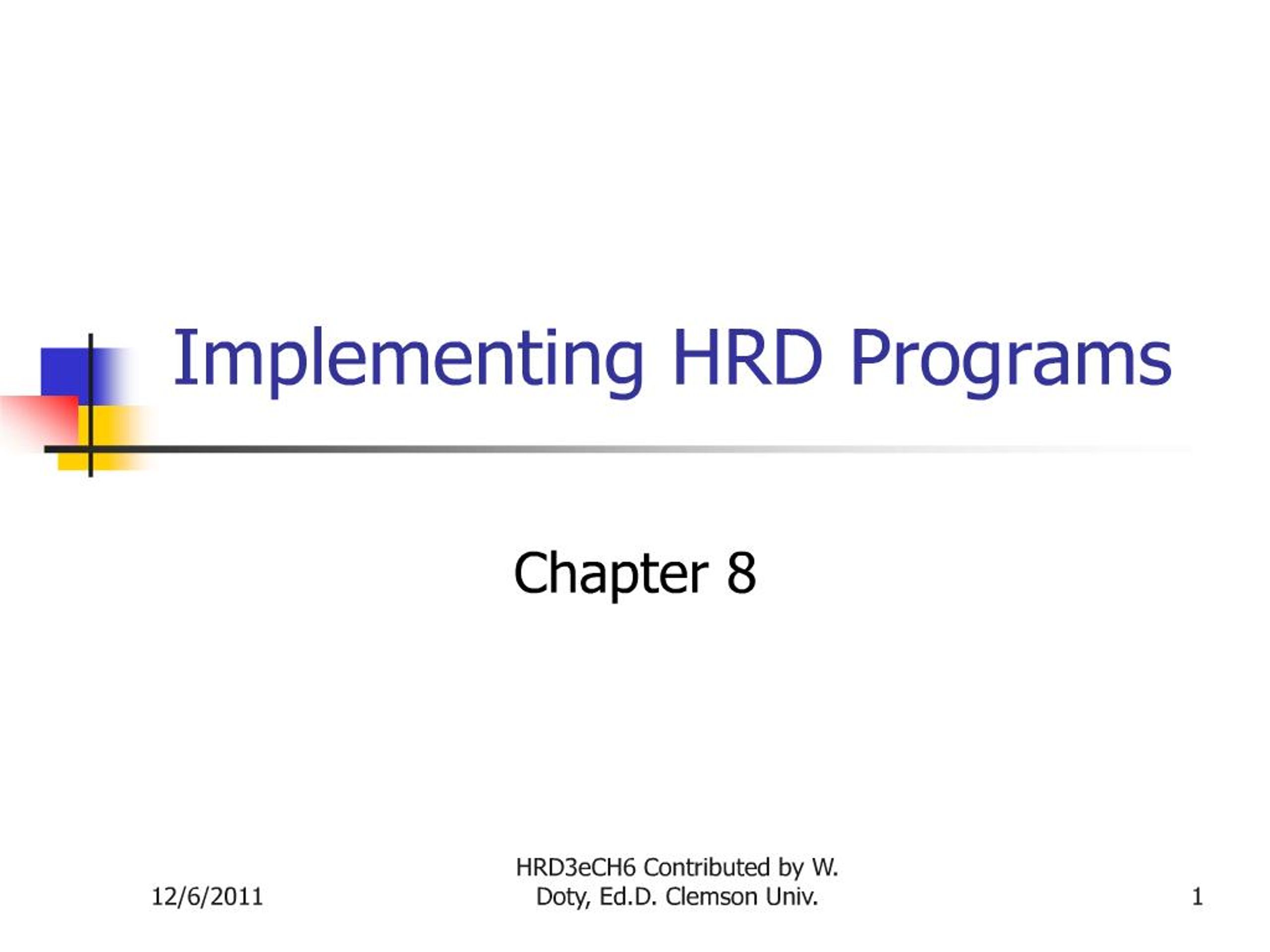 PPT - Implementing HRD Programs PowerPoint Presentation, free download ...
