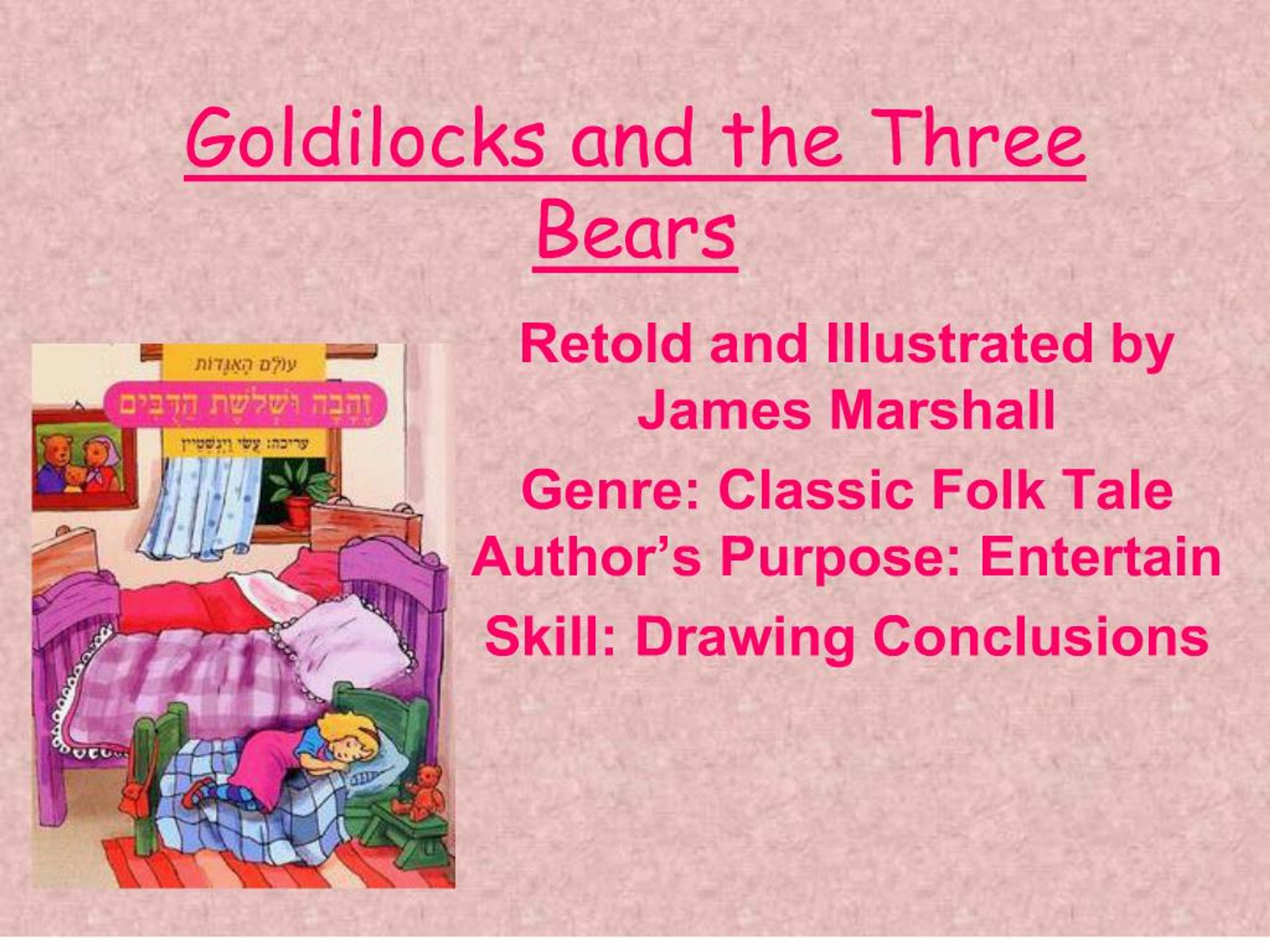 PPT - Goldilocks and the Three Bears PowerPoint Presentation, free ...