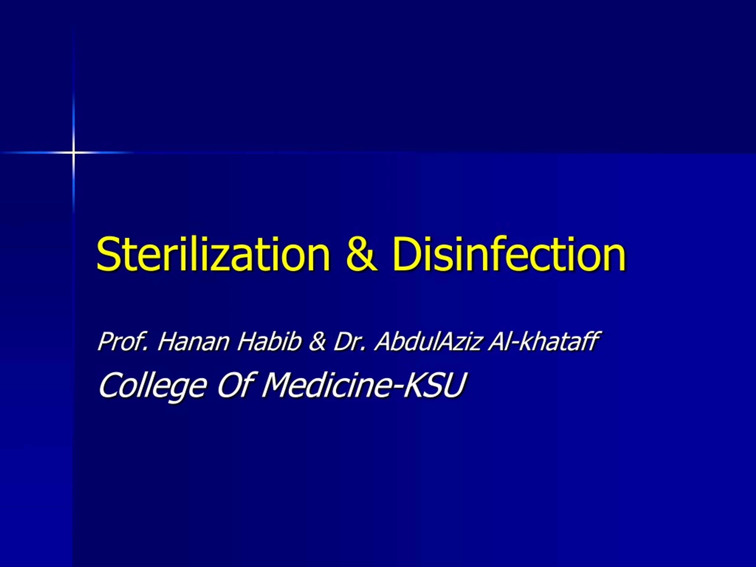 PPT - Sterilization & Disinfection PowerPoint Presentation, free ...