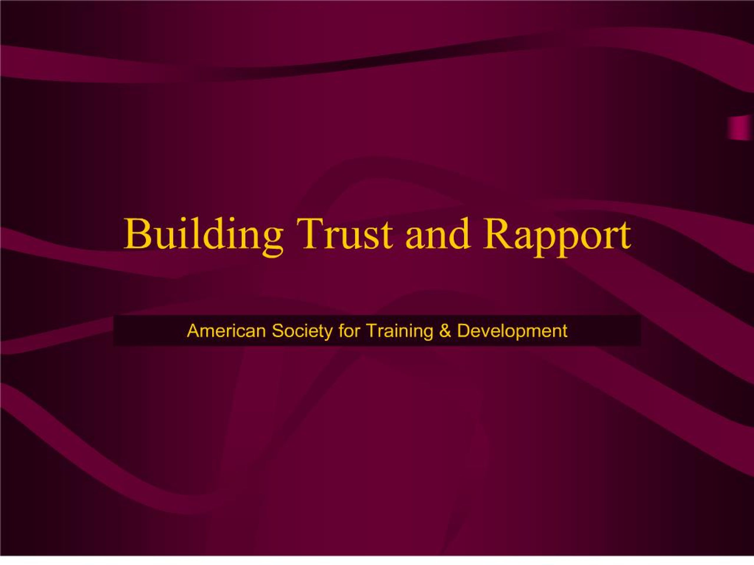 PPT - Building Trust and Rapport PowerPoint Presentation, free download ...
