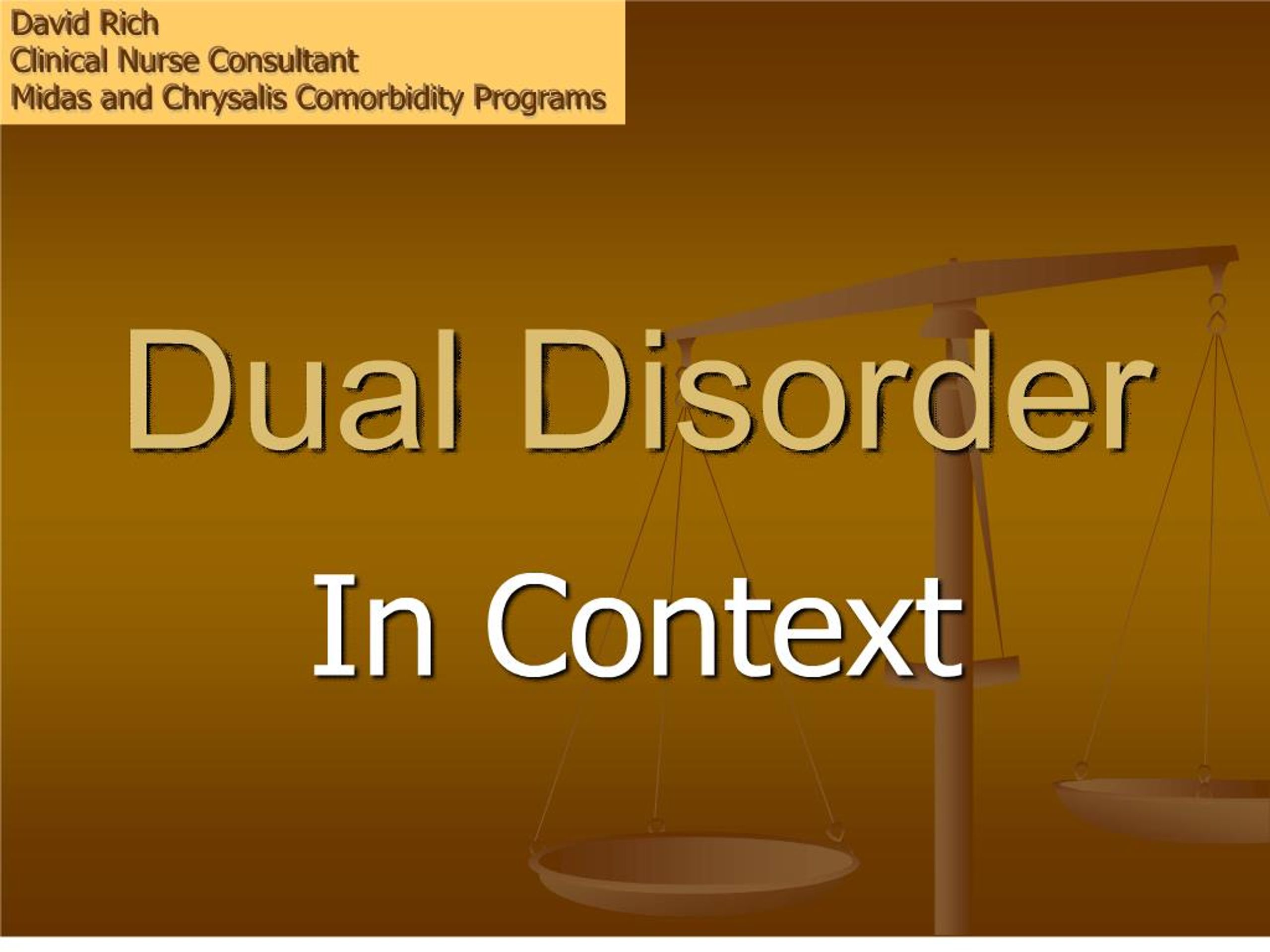 PPT - Dual Disorder PowerPoint Presentation, free download - ID:212452