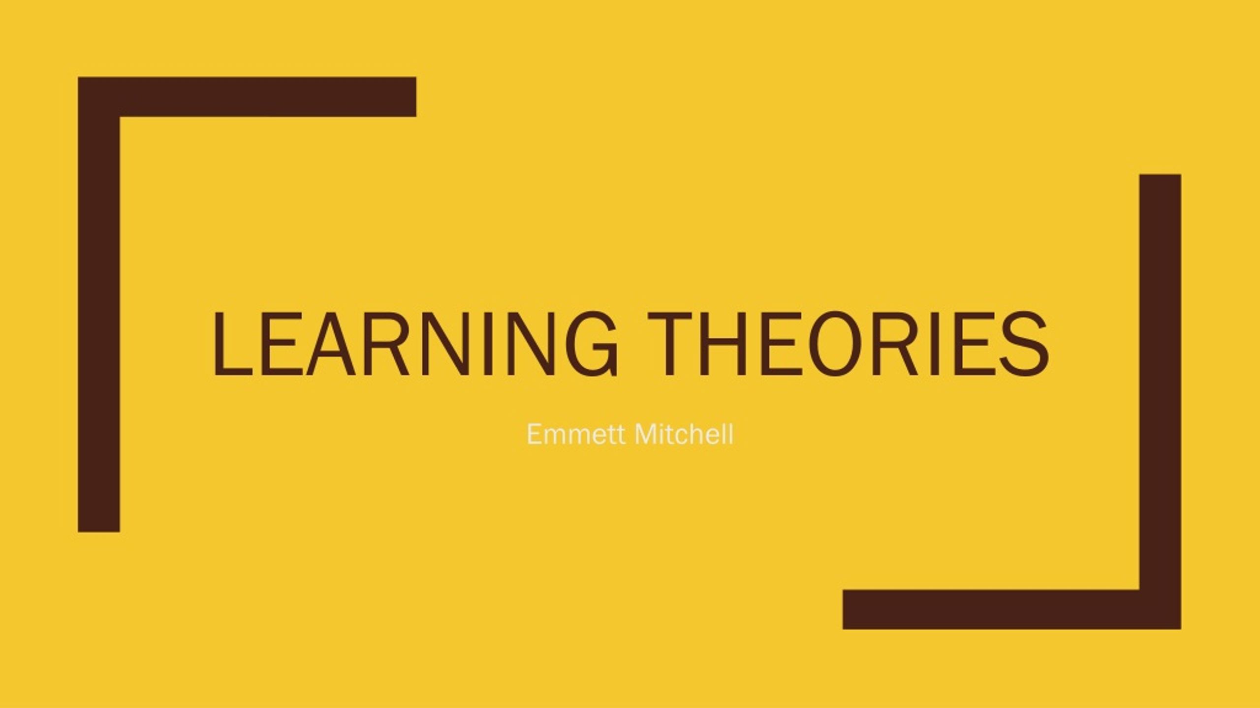 PPT - Learning Theories PowerPoint Presentation, free download - ID:212702