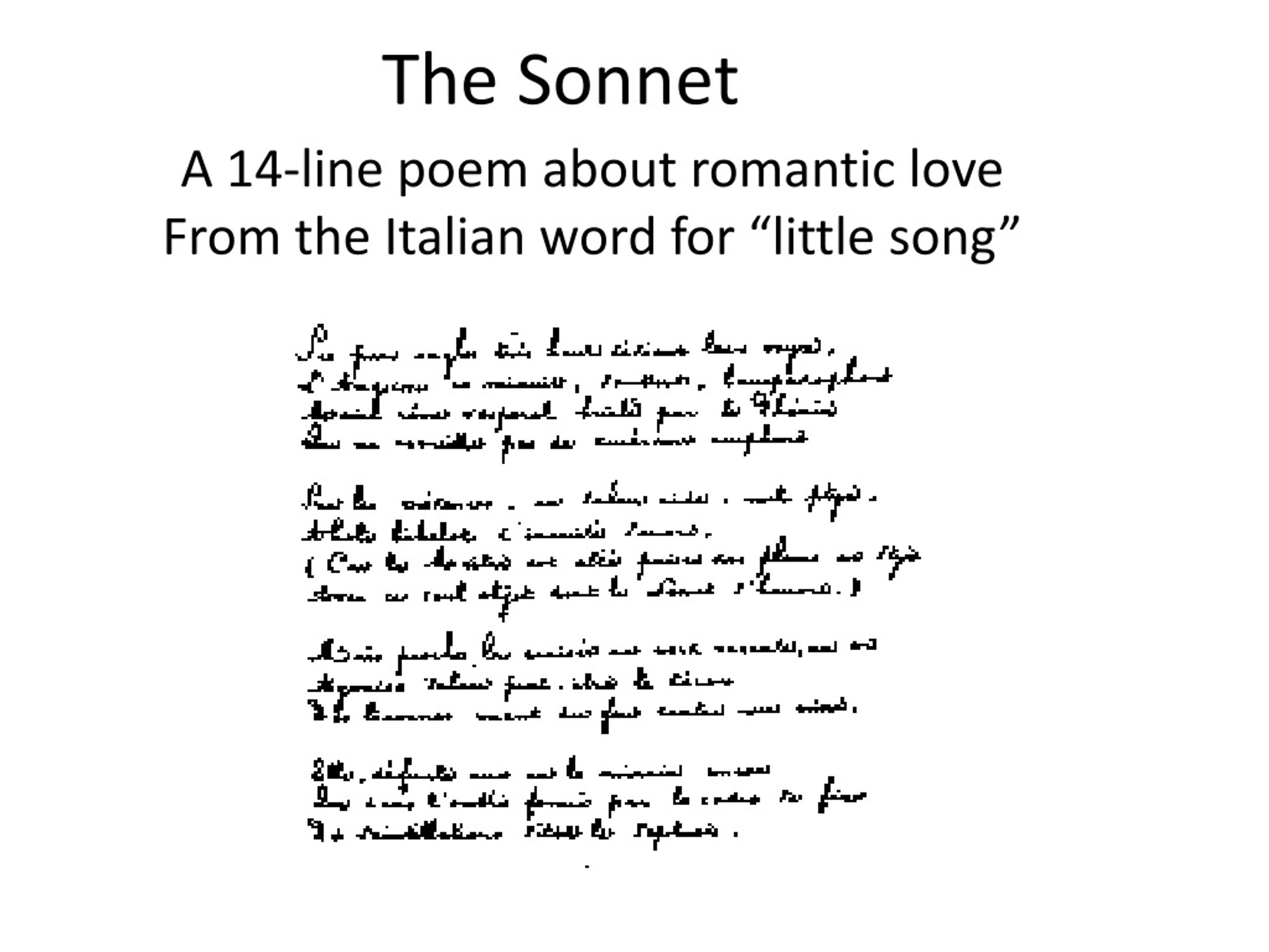 PPT - The Sonnet PowerPoint Presentation, free download - ID:214152